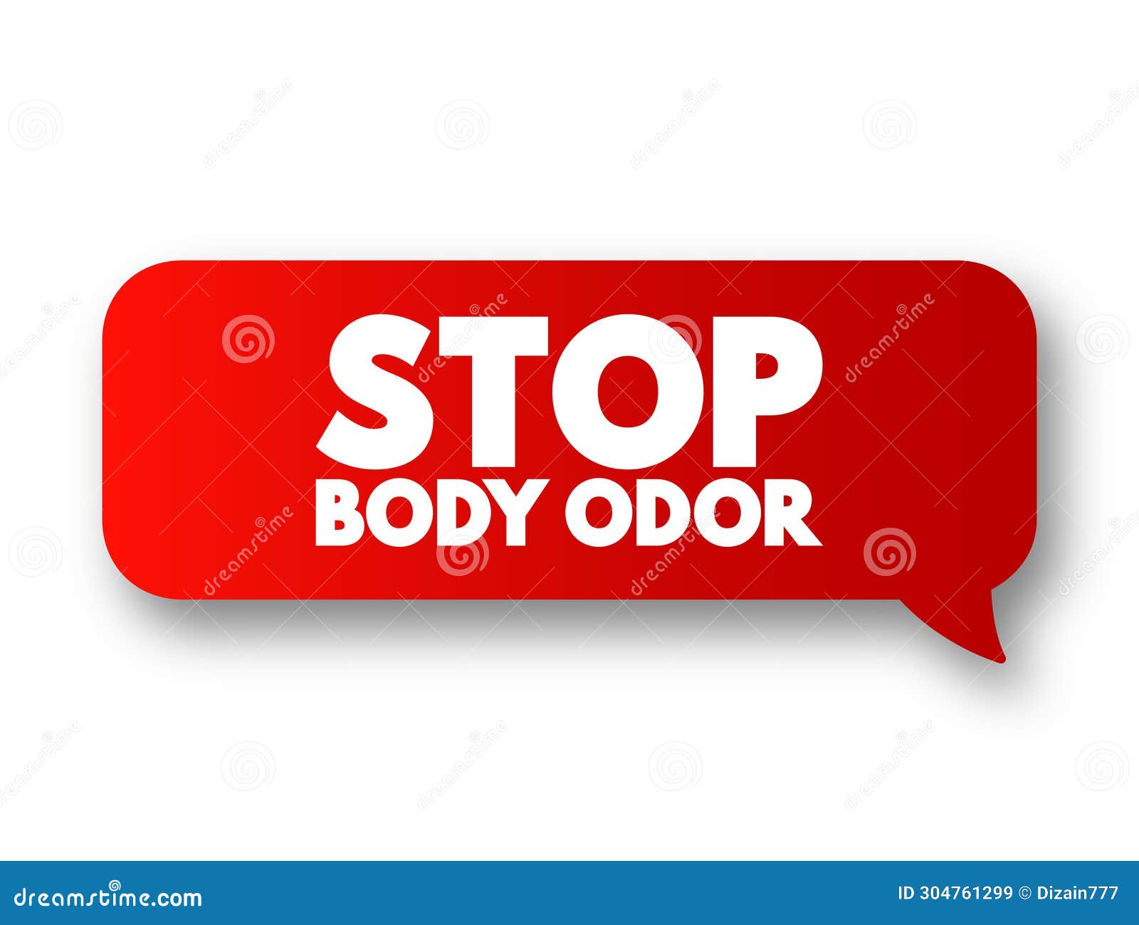 Stop Body Odor Text Message Bubble, Concept Background Stock ...