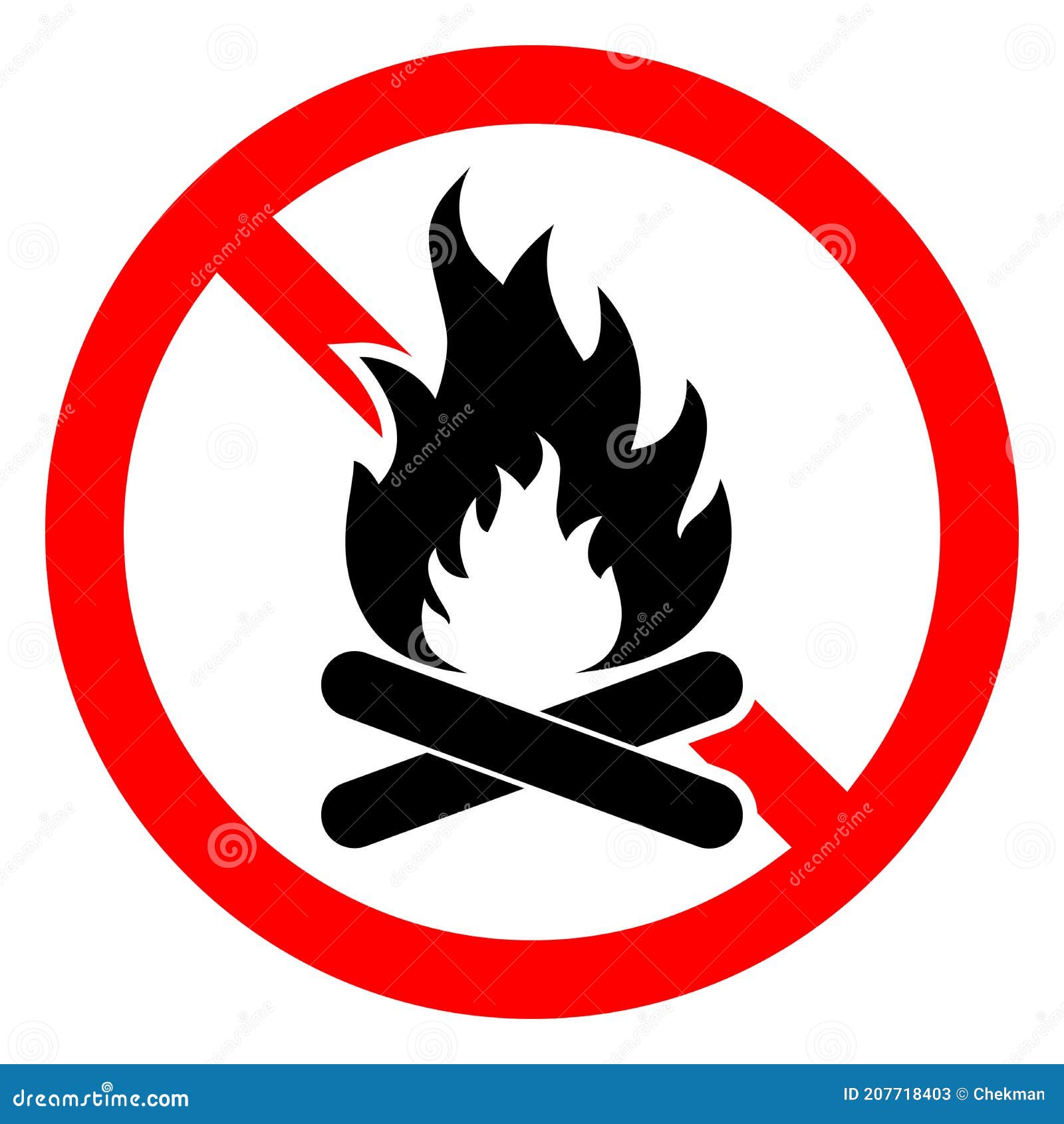 Stop Bonfire Icon. No Fire Icon. Red Ban of Flame Sign Stock ...
