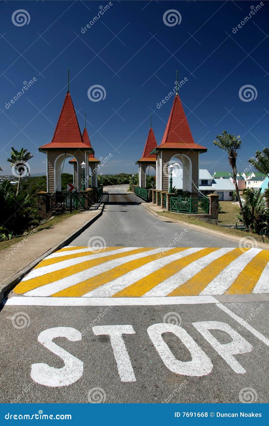 Stop for Bridge stock photo. Image of green, house, steel - 7691668