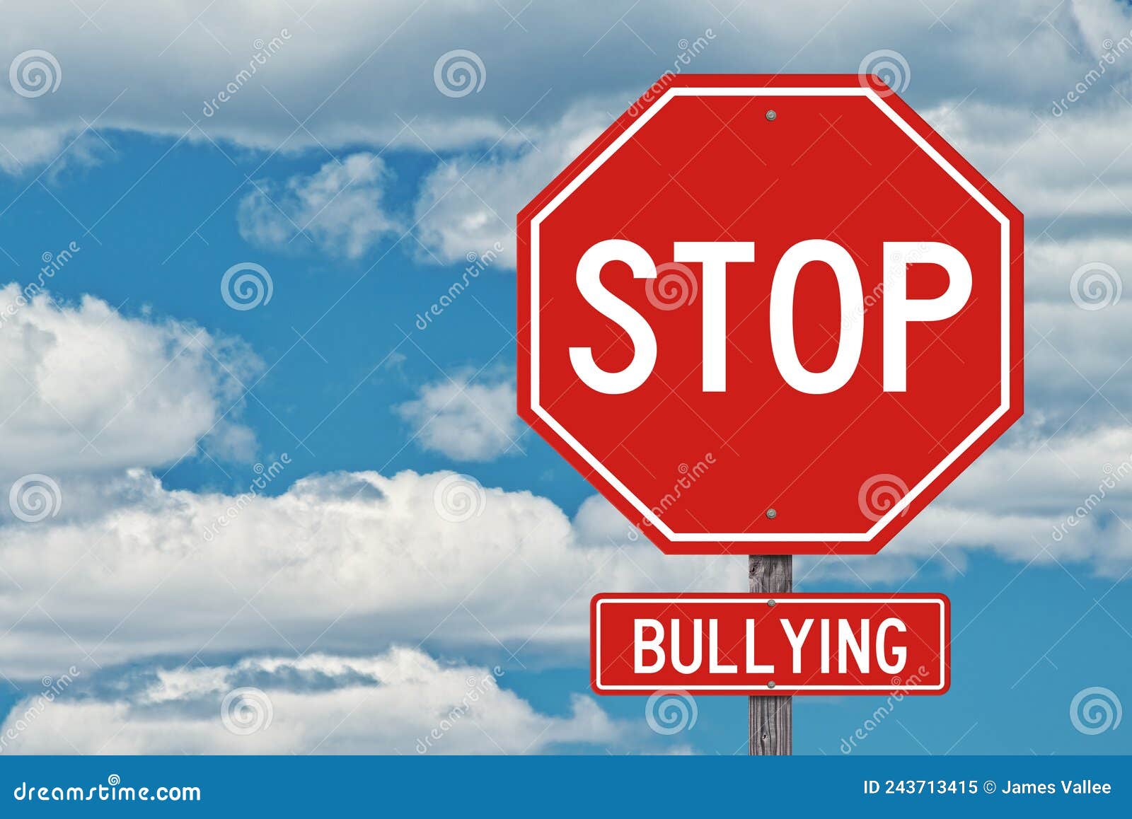 Stop Bullying Sign stock image. Image of problem, bullying - 243713415