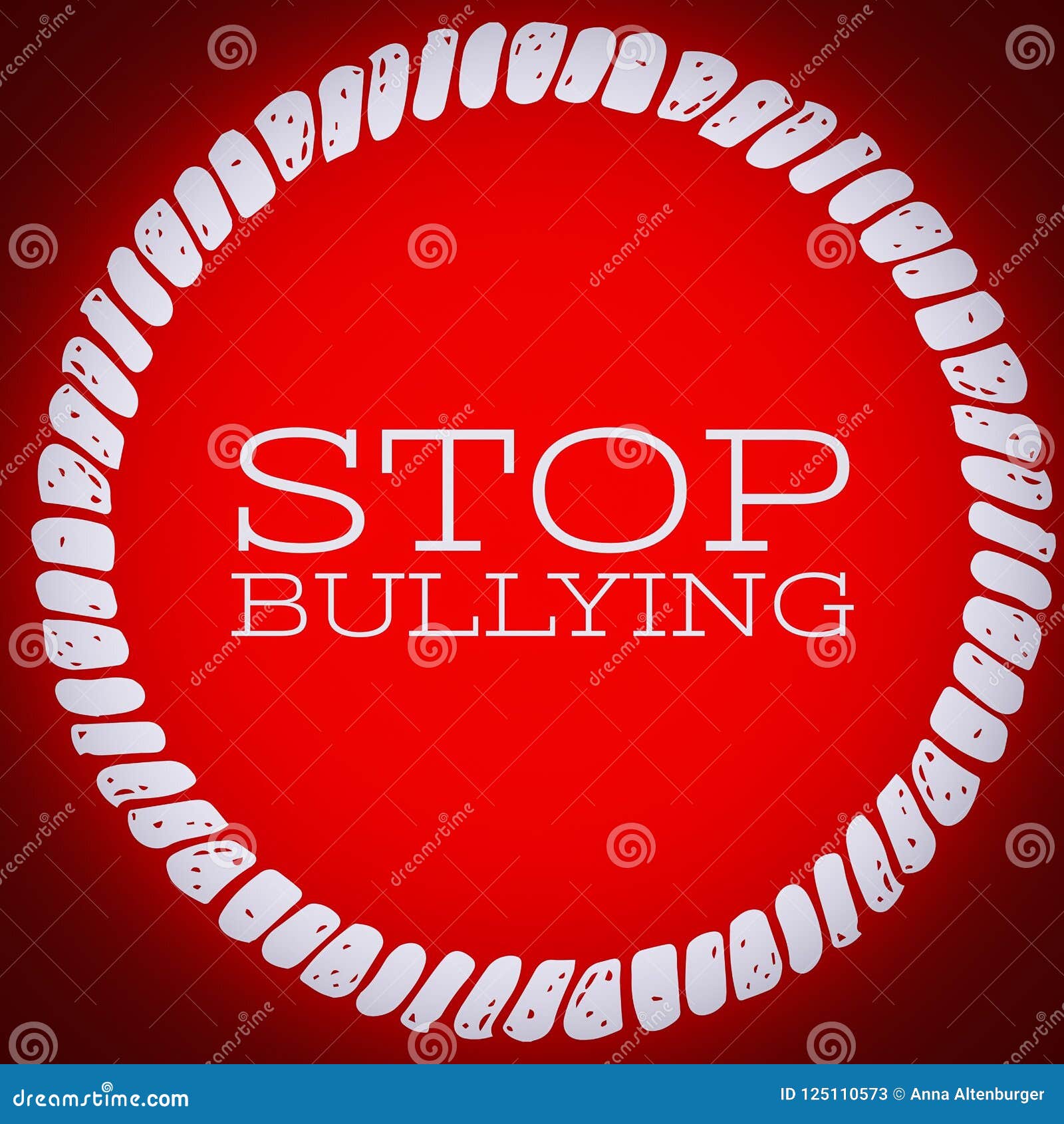 Stop bullying sign stock illustration. Illustration of kids - 125110573