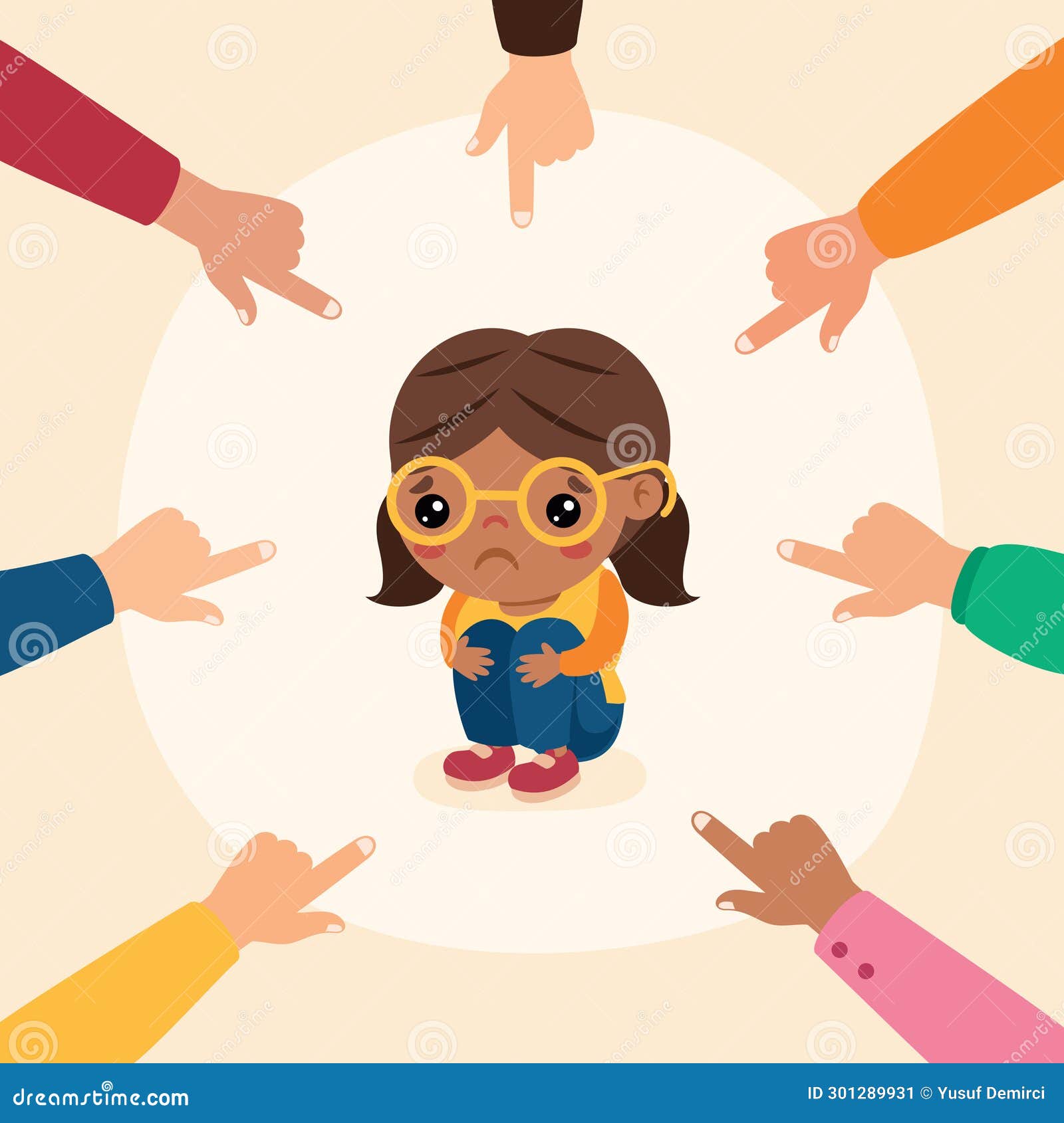Stop Bullying and Social Pressure Stock Illustration - Illustration of ...