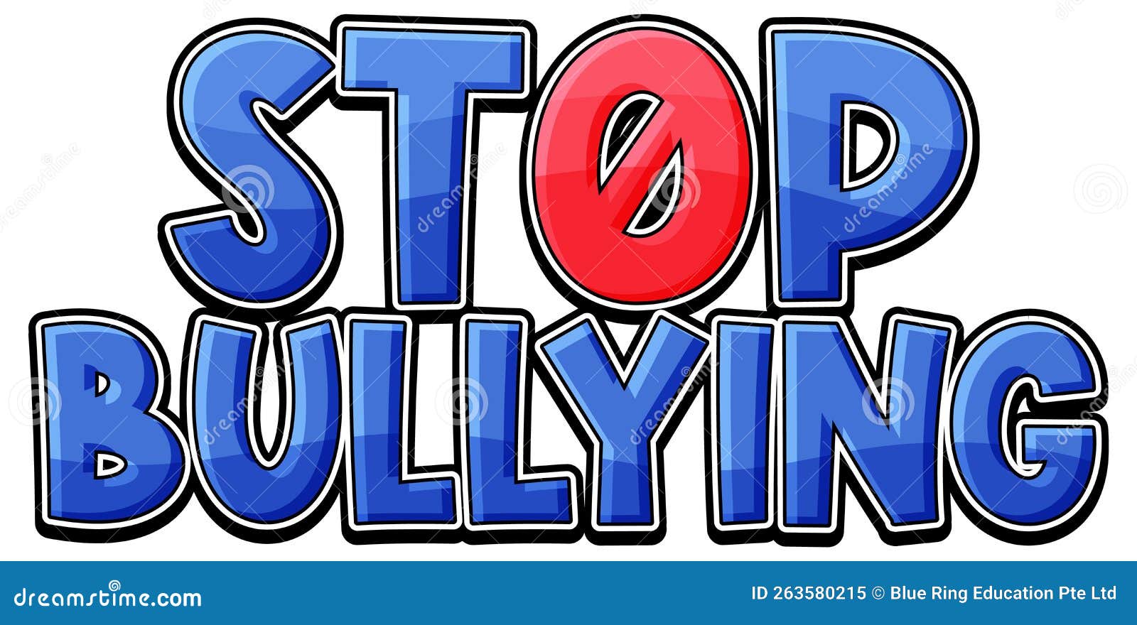 Stop Bullying Text for Banner or Poster Design Stock Vector ...