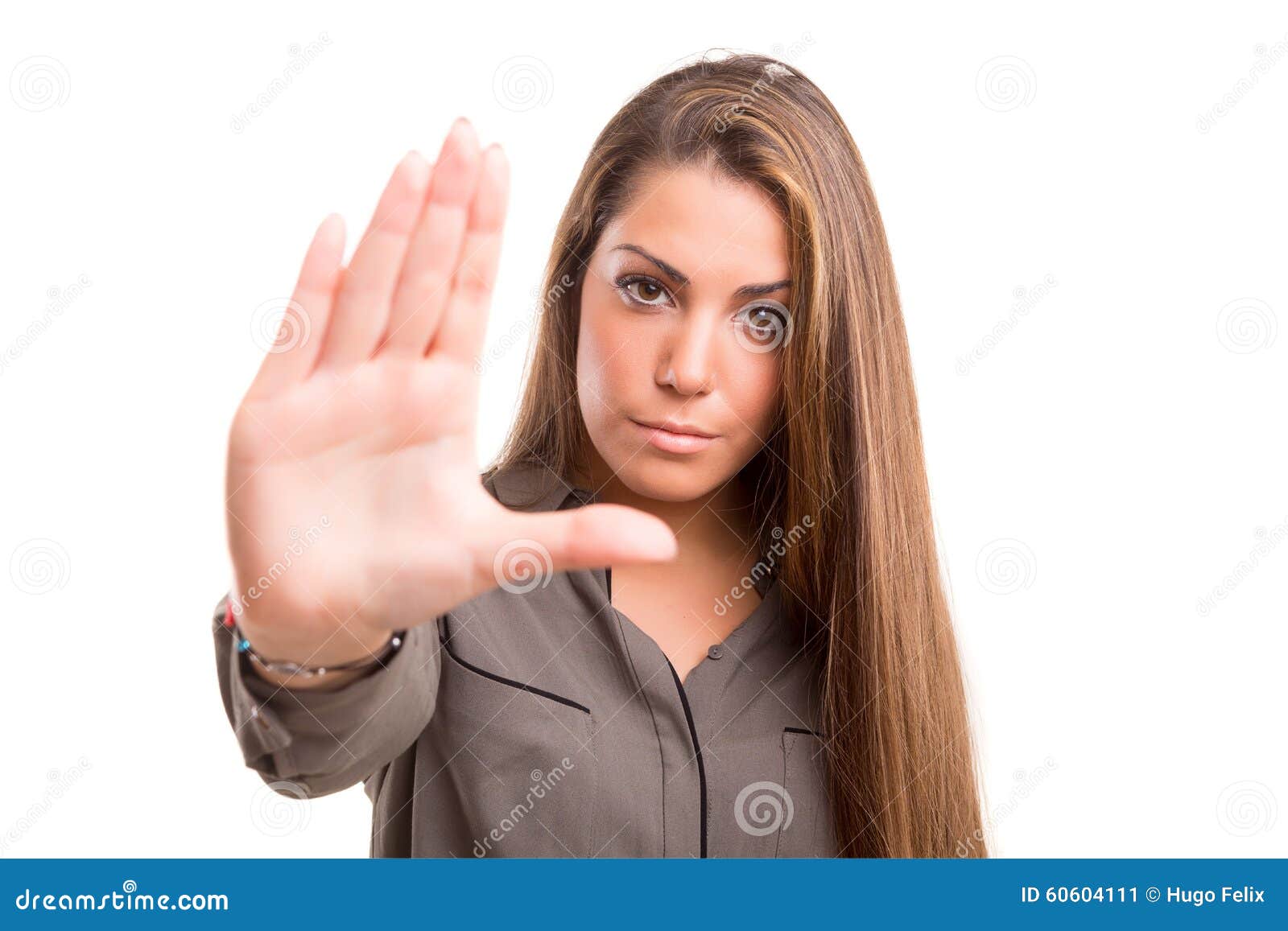Stop! stock image. Image of person, adult, female, corporative - 60604111