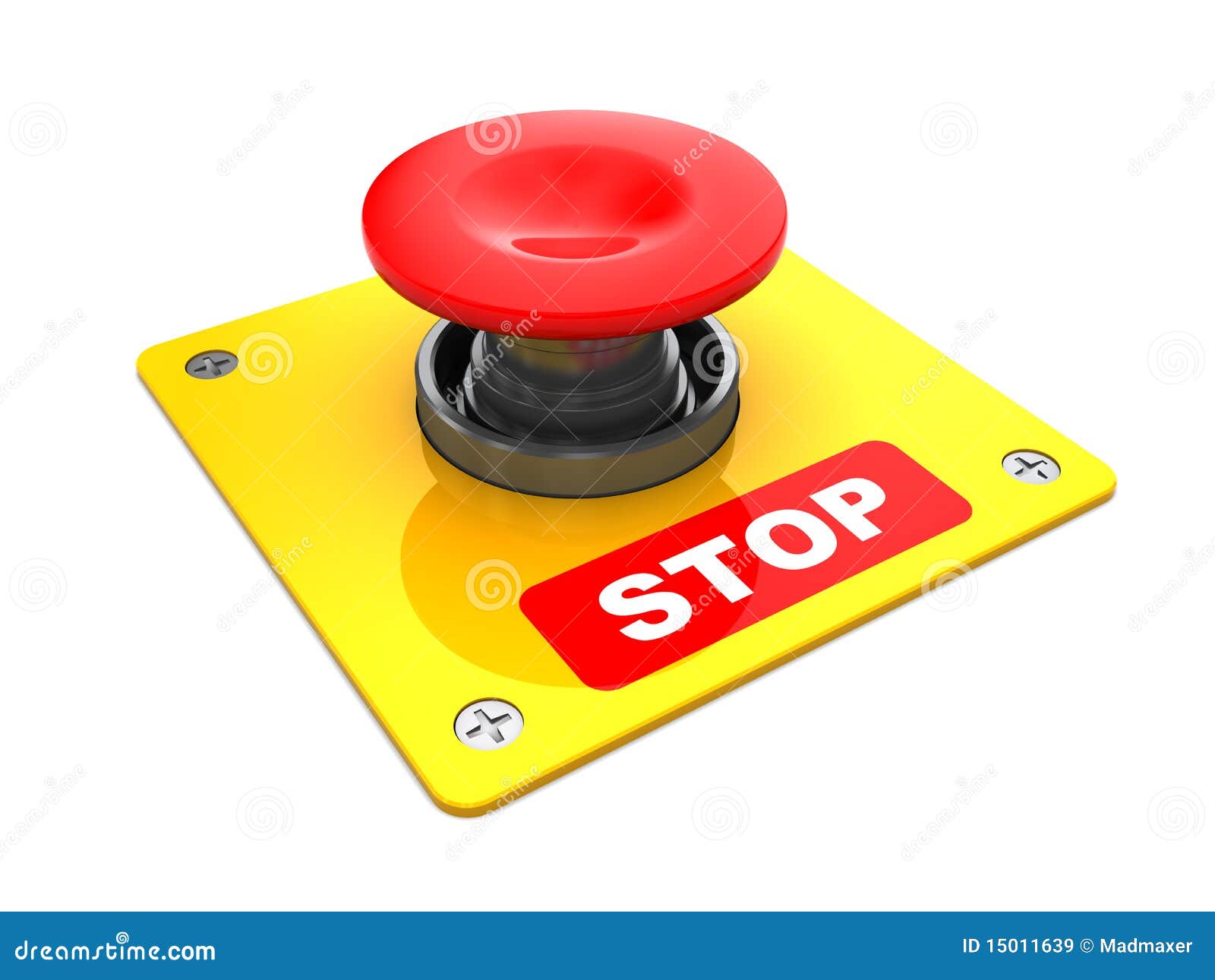 Stop button stock illustration. Illustration of yellow - 15011639