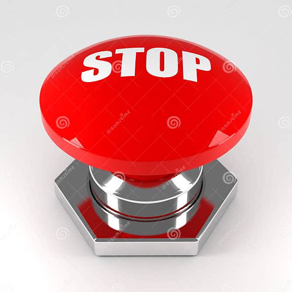 Stop button stock illustration. Illustration of color - 16213195