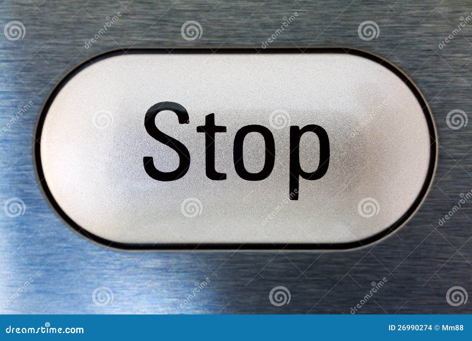 Stop button stock photo. Image of panel, object, chrome - 26990274