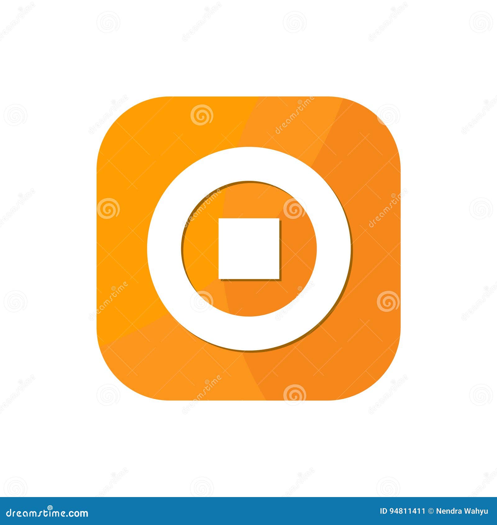 Stop Button App Icon stock vector. Illustration of resources - 94811411