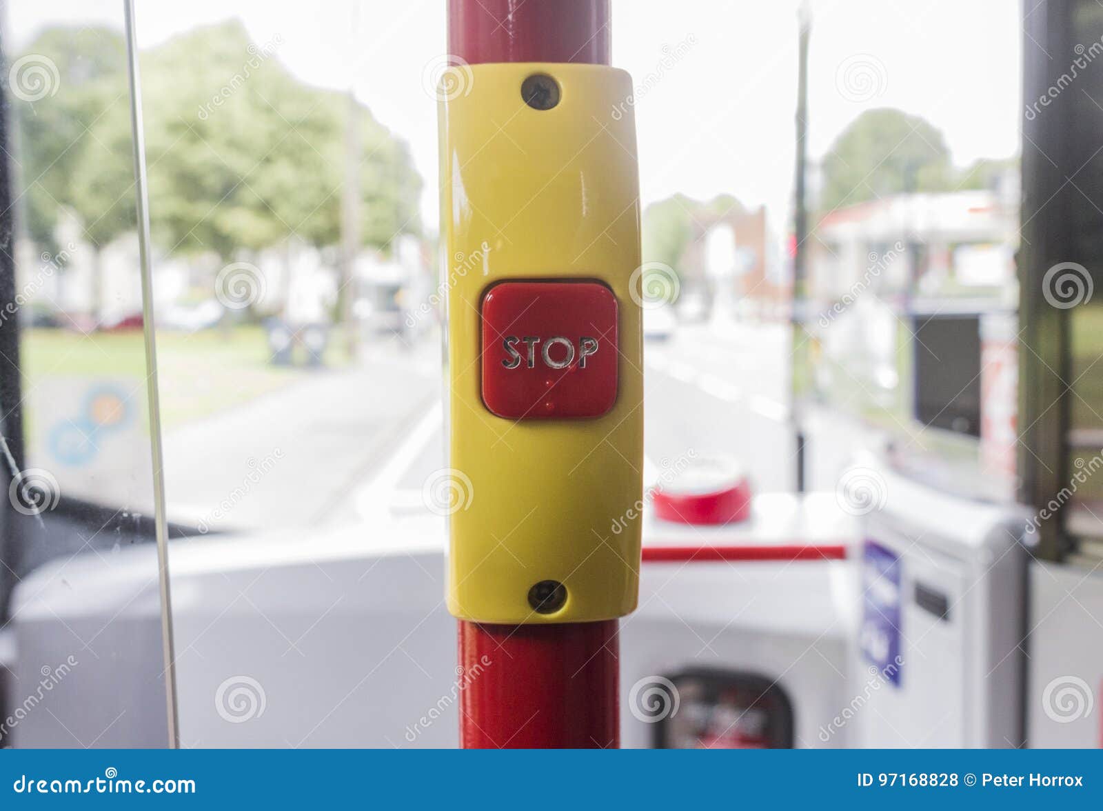 Stop button on a Bus stock photo. Image of instrument - 97168828