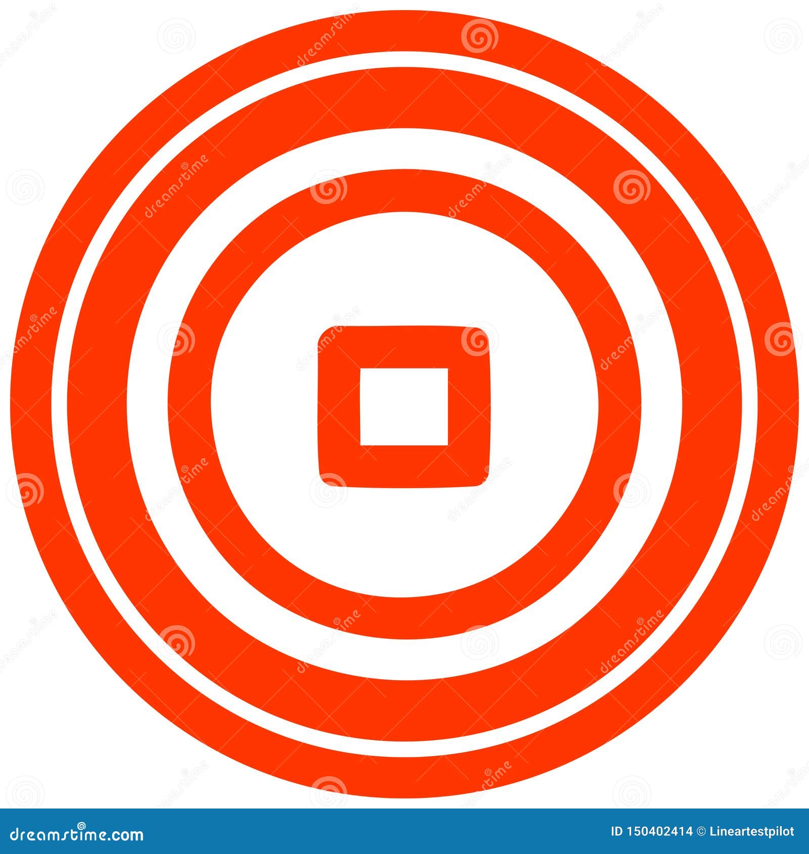 Stop Button Circular Icon Symbol Stock Vector - Illustration of sign ...