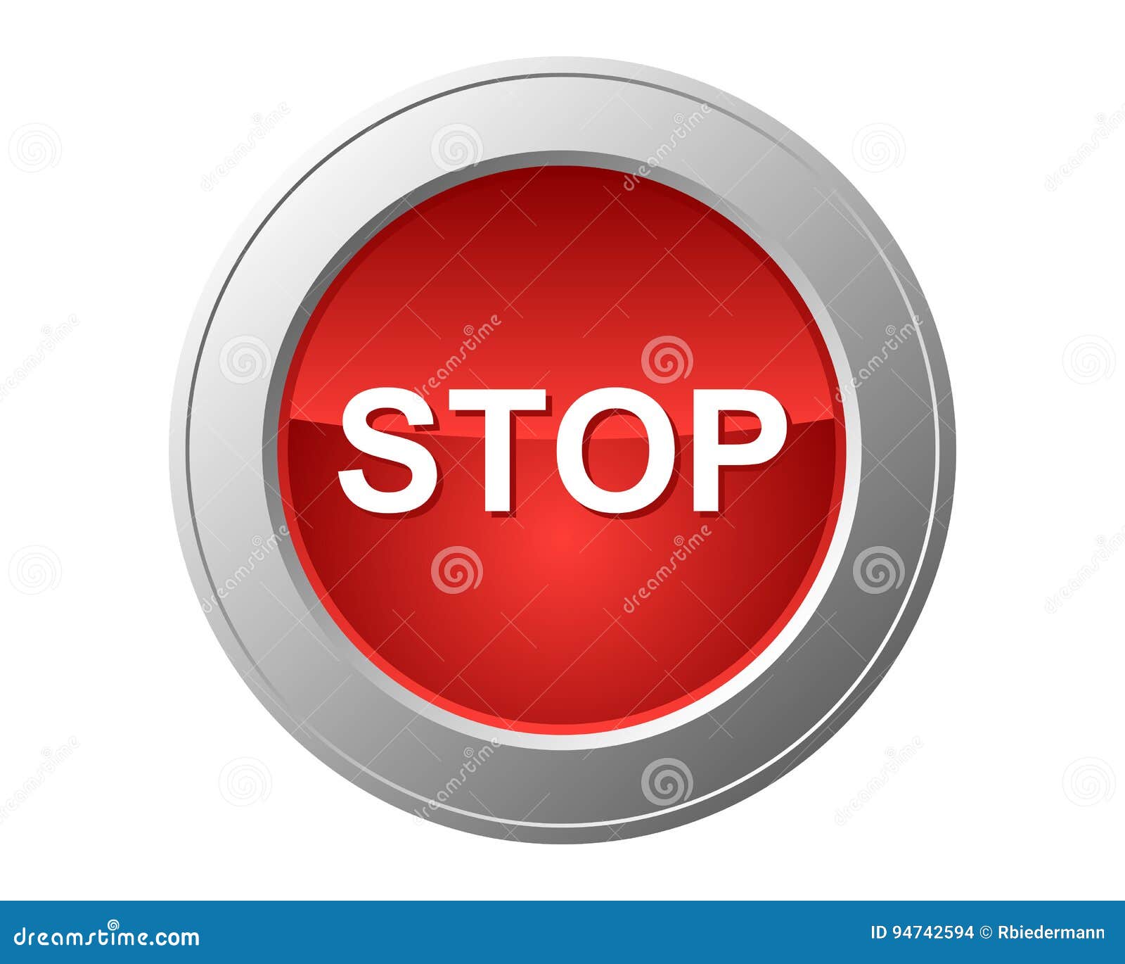 Stop button stock illustration. Illustration of design - 94742594