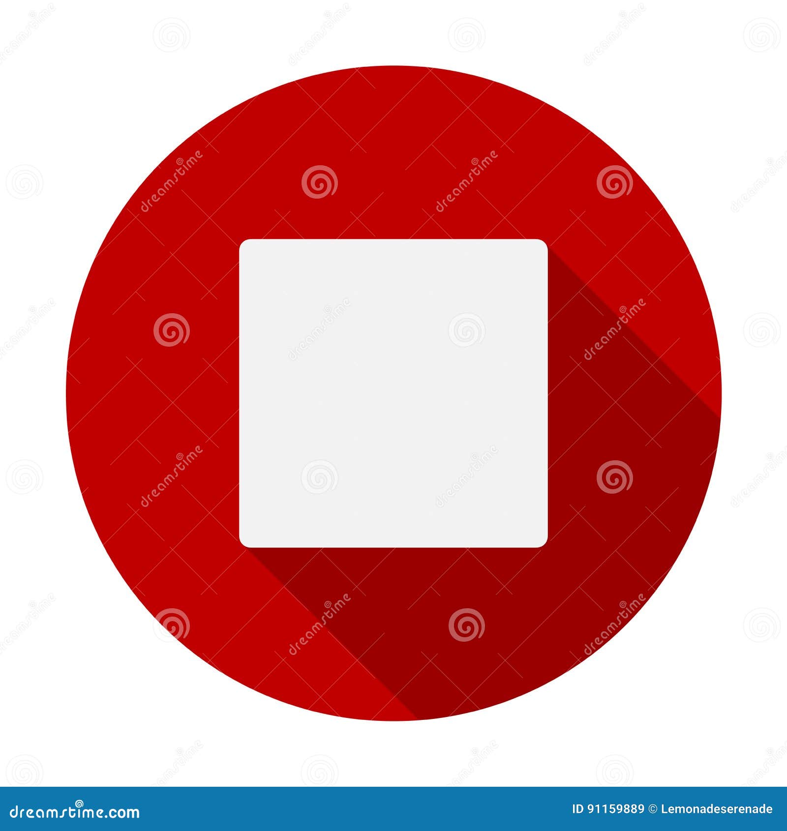 Stop Button Flat Icon Symbol Stock Vector - Illustration of vector ...