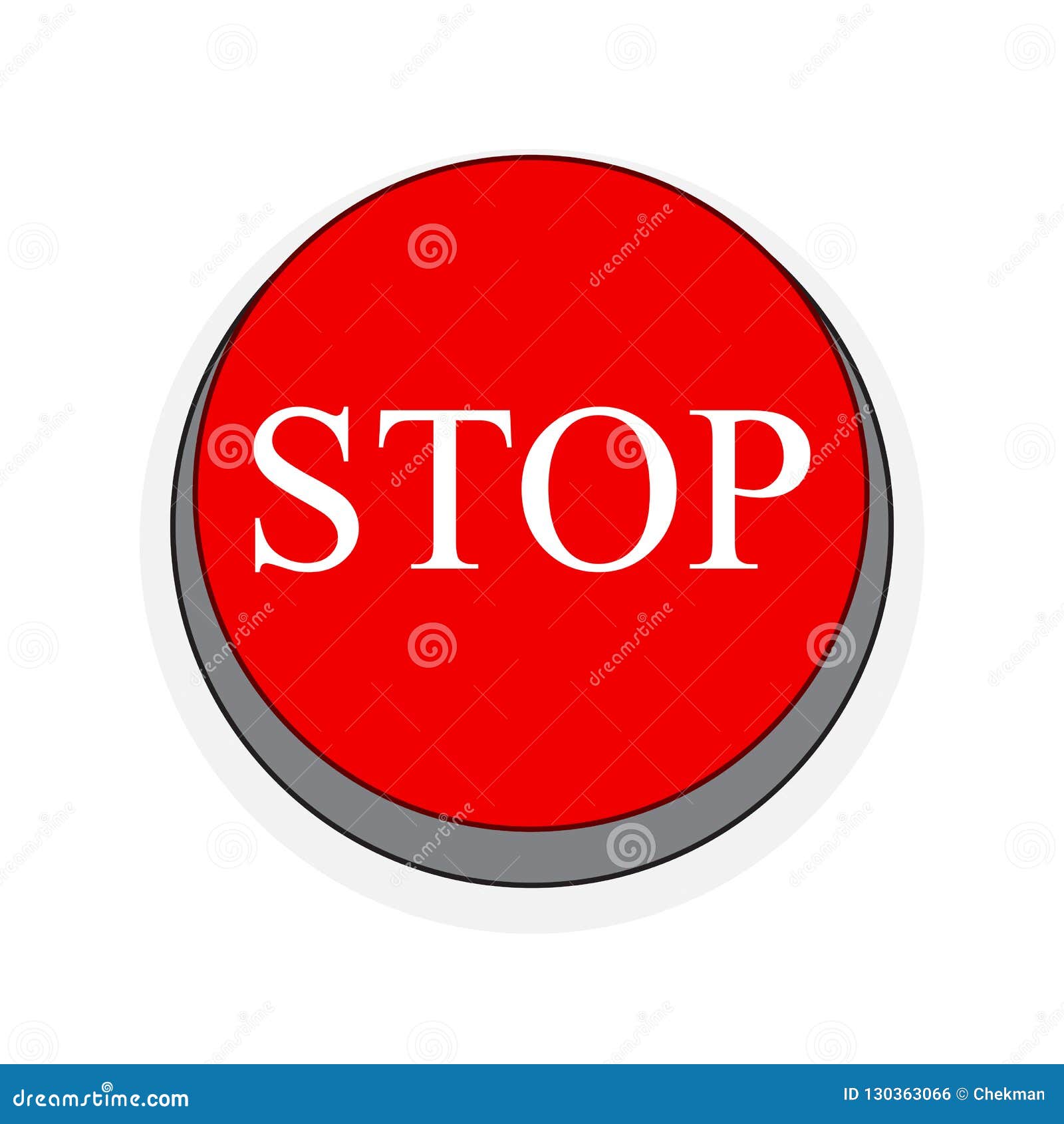 Stop Button. Vector Illustration Stock Illustration - Illustration of ... Stop Button. Vector Illustration Stock Illustration - Illustration of ...
