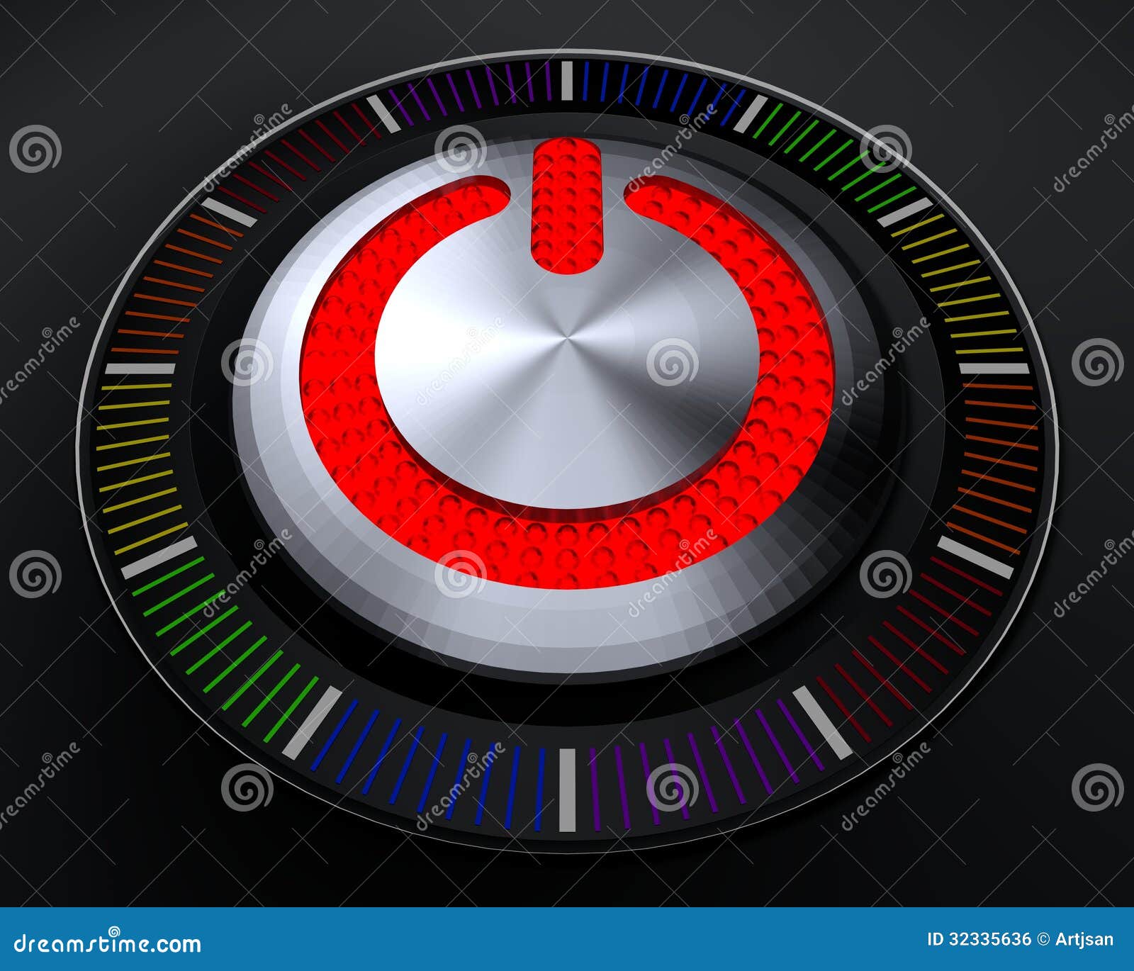 STOP Button with Glowing Red Lights on Dark Console Stock Illustration ...