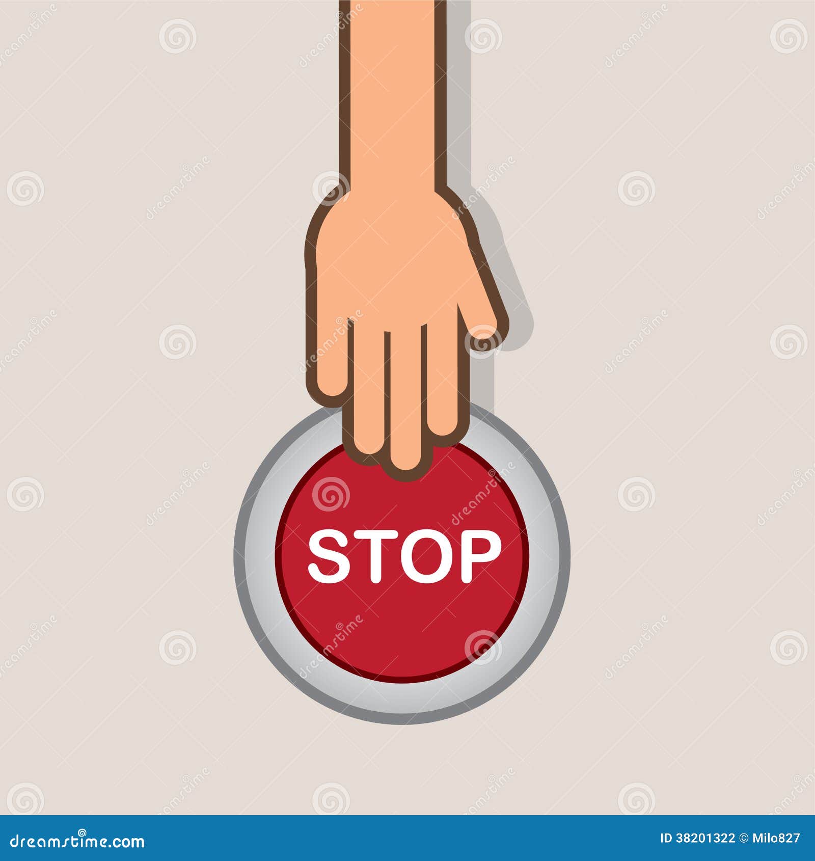 Stop Button Hand stock vector. Illustration of concept - 38201322 Stop Button Hand stock vector. Illustration of concept - 38201322