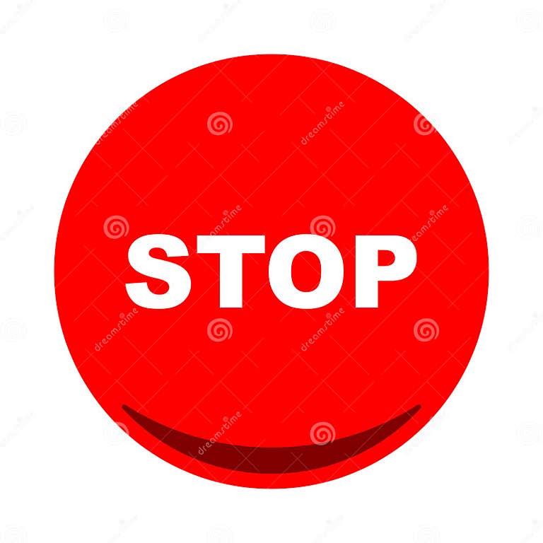 Stop Button Icon Flat . Vector Illustration Stock Vector - Illustration ...