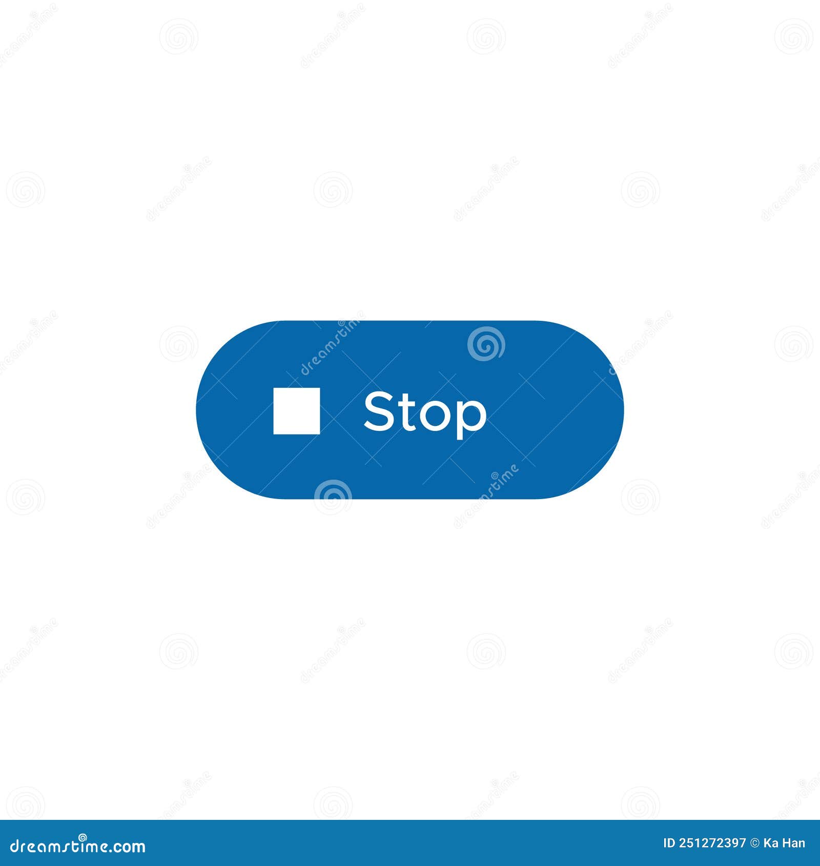 Stop Button Icon Vector for Web Media Player or Mobile App Stock Vector ...