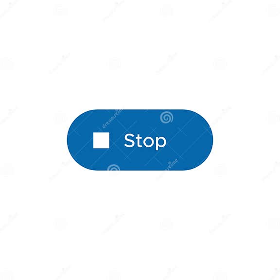 Stop Button Icon Vector for Web Media Player or Mobile App Stock Vector ...