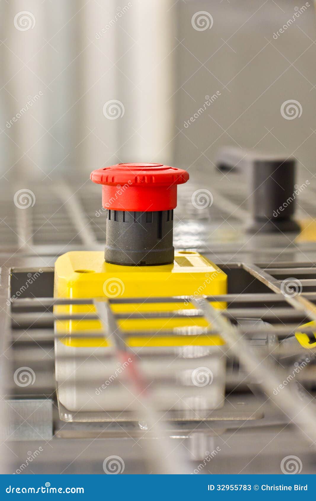 A stop button stock image. Image of power, industry, yellow - 32955783