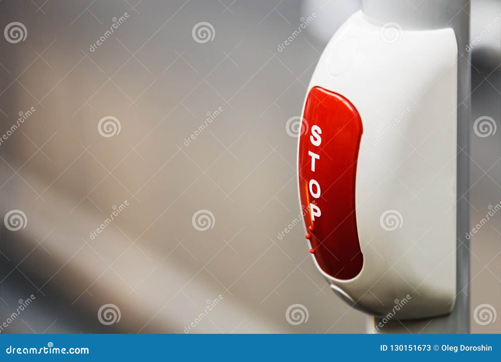 Stop Button Modern and Comfortable Interior of the City Bus Stock Image ...