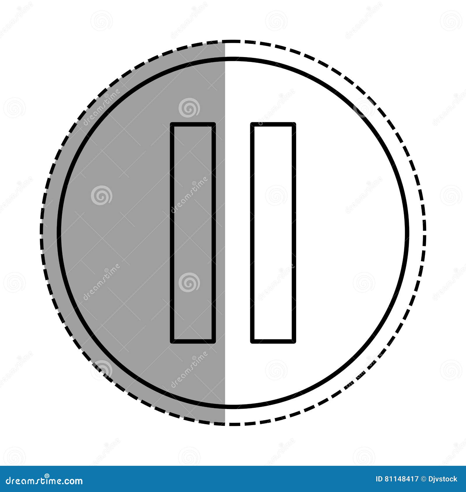 Stop button music stock vector. Illustration of push - 81148417