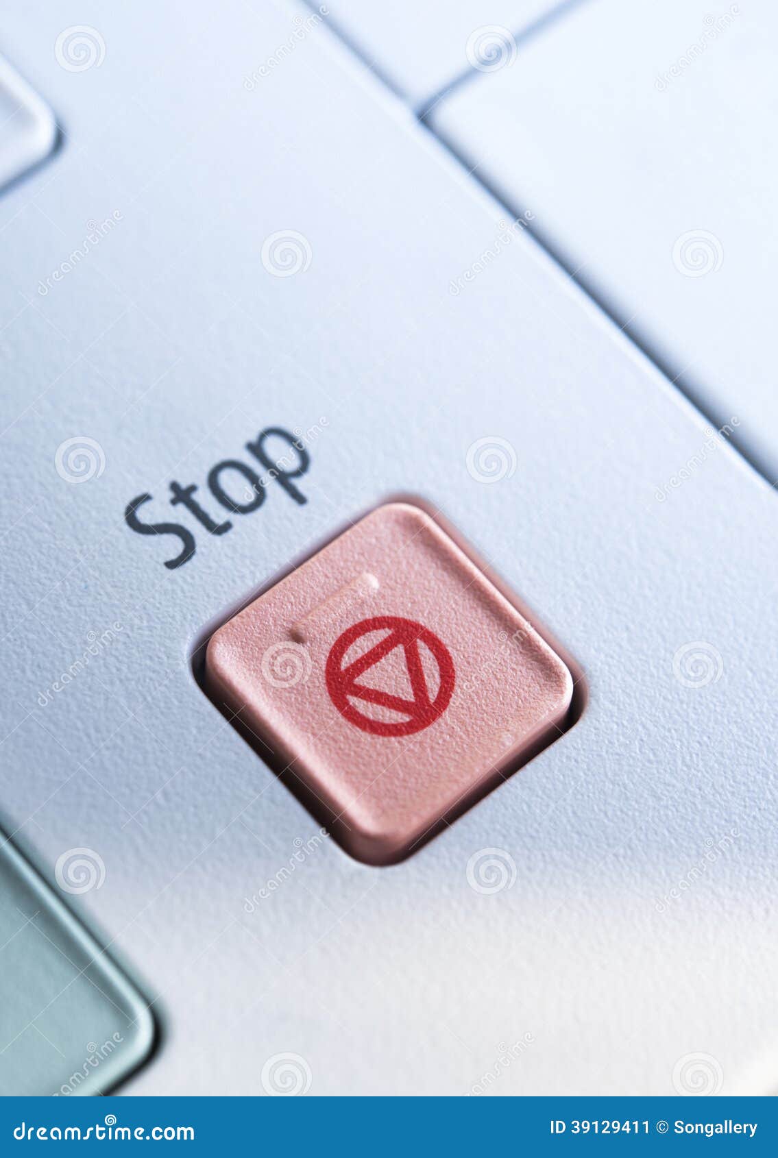 Stop button stock image. Image of buttons, stop, closeup - 39129411