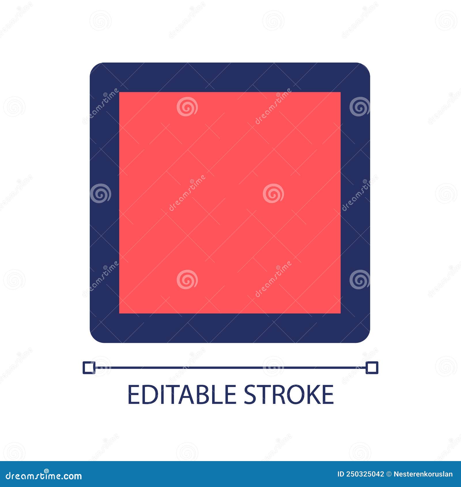 Stop Button Red RGB Color Ui Icon Stock Vector - Illustration of stroke, application: 250325042
