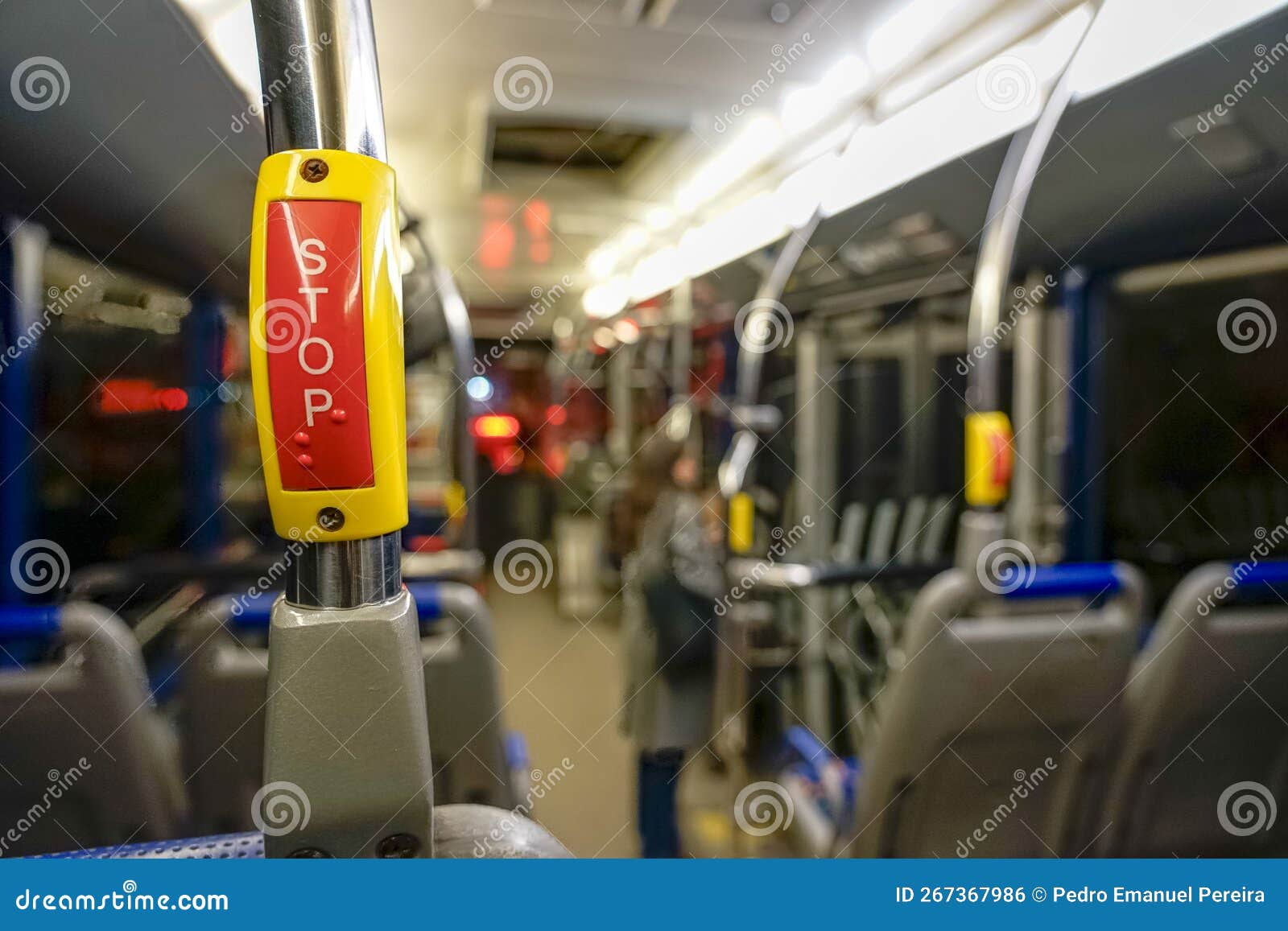 STOP Button for Requesting a Stop for the Carris De Lisboa Bus. Image ...