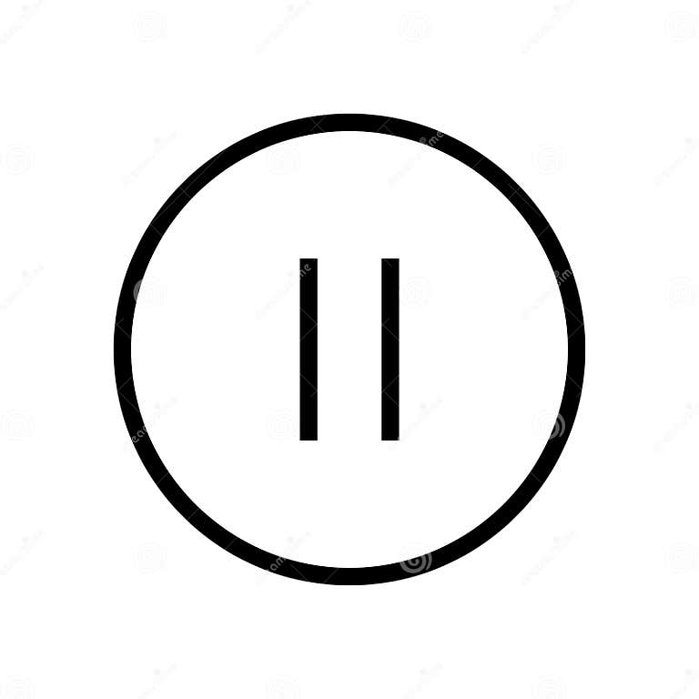 Stop button symbol stock vector. Illustration of abstract - 194443561