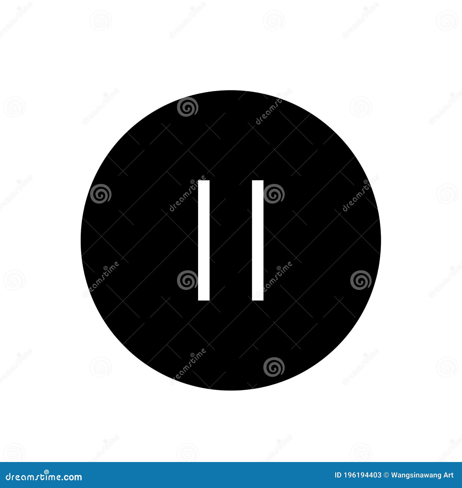 Stop Button Symbol Flat Black Icon Vector Illustration Stock ...