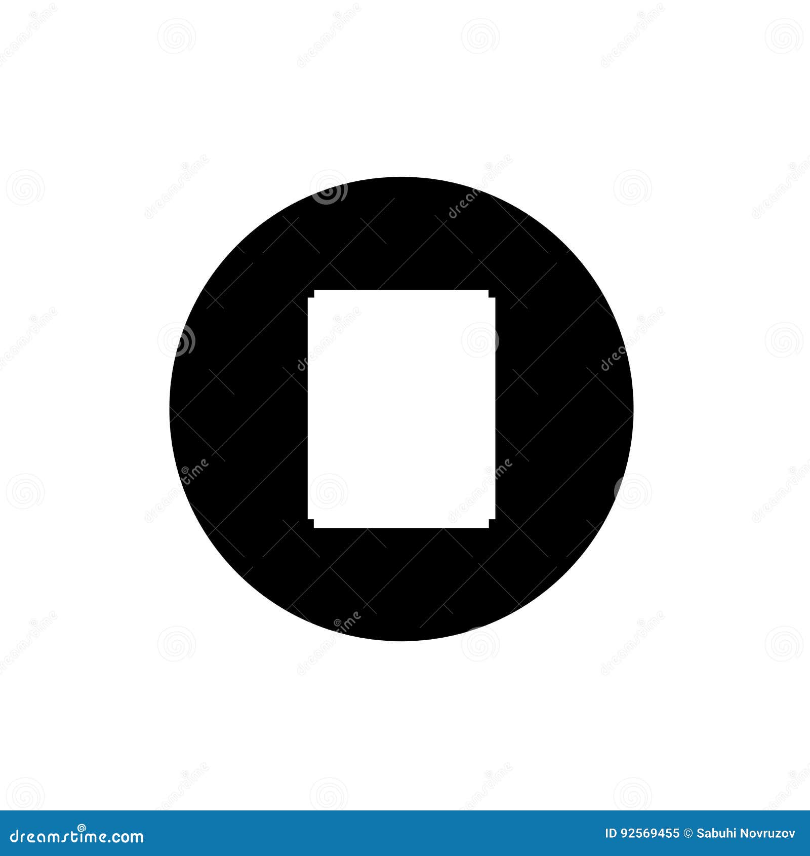 Stop Button. Vector Icon in Linear Style Isolated on White. Audio or ...