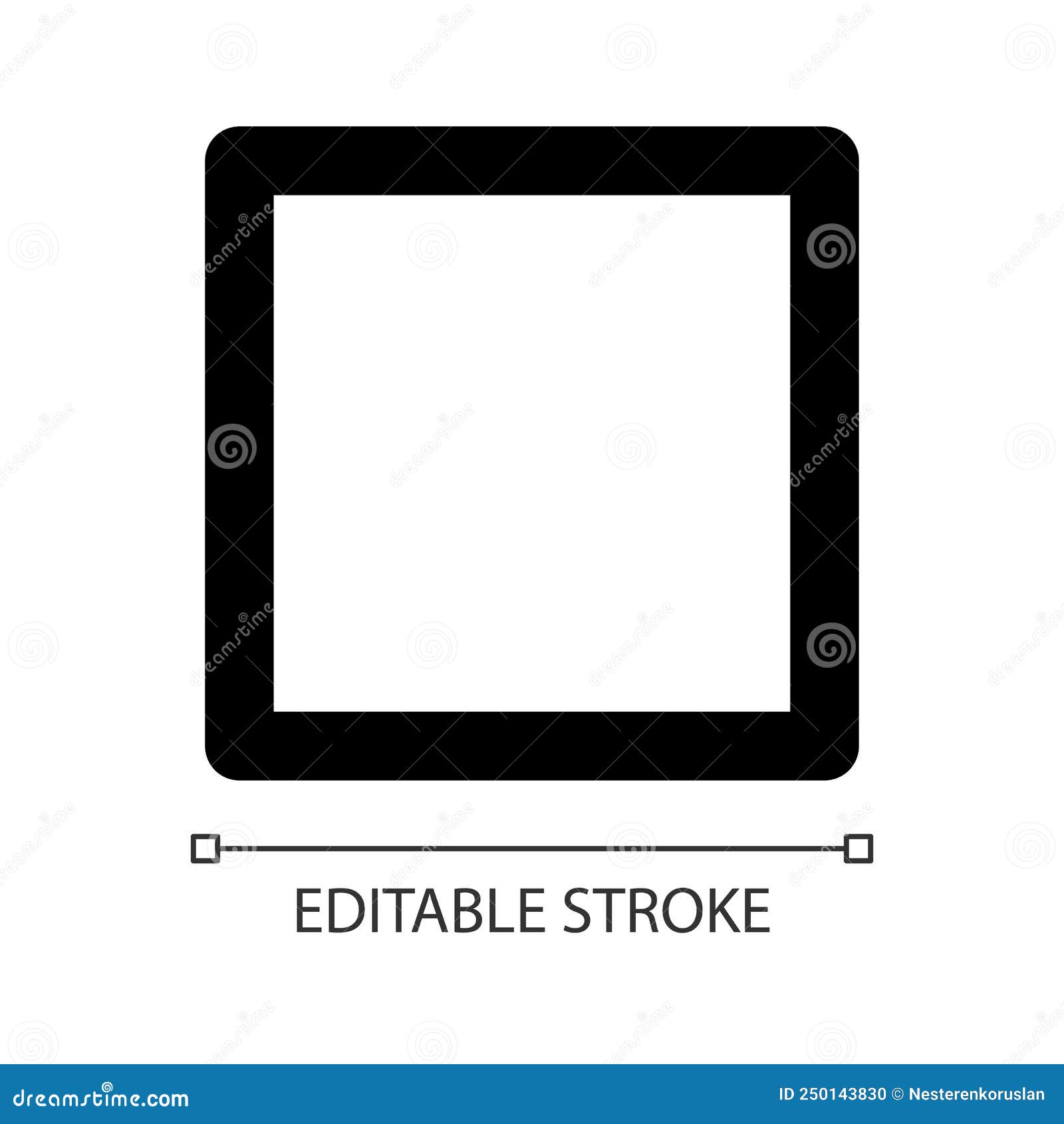Stop Button White Linear Ui Icon Stock Vector - Illustration of linear, playing: 250143830