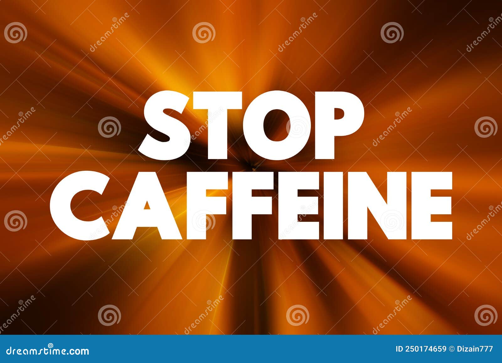 Stop Caffeine Text Quote, Concept Background Stock Illustration ...