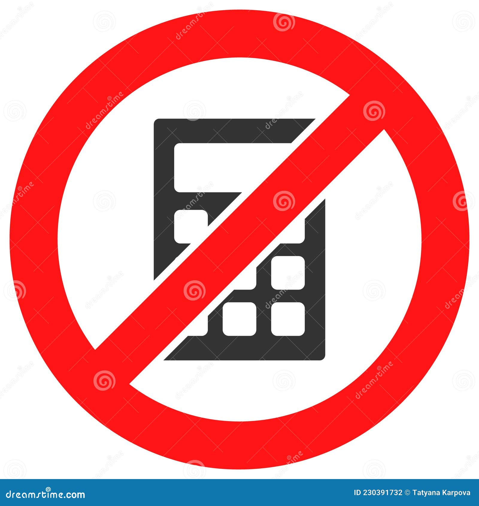 Stop Calculator Raster Icon Flat Illustration Stock Illustration ...