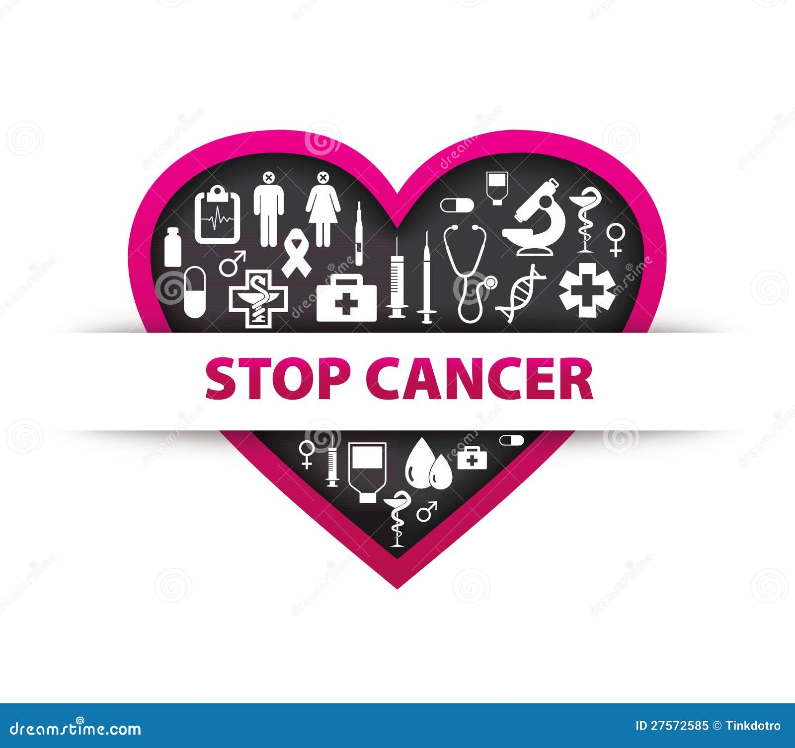 Stop cancer stock illustration. Illustration of protect - 27572585