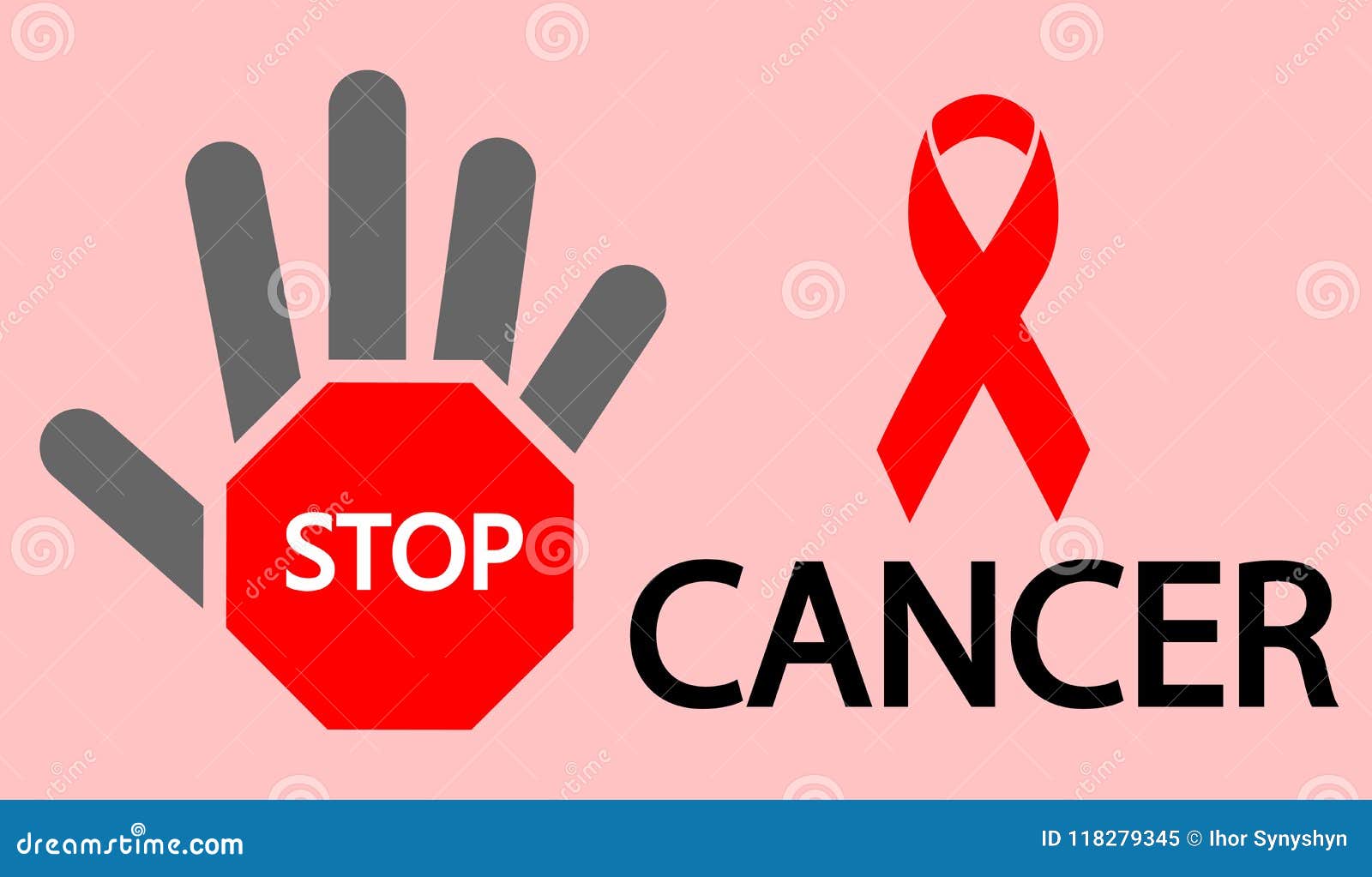 Stop Cancer. Vector Illustration Eps 10 Stock Vector - Illustration of ...