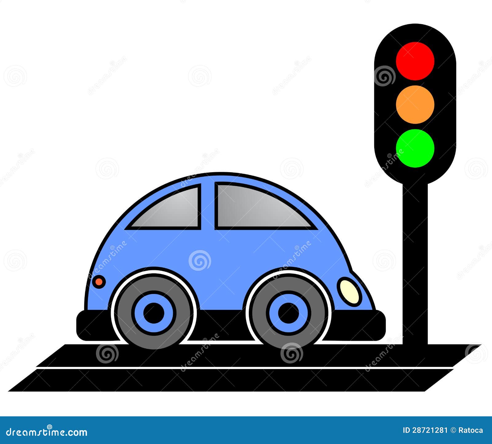 Stop car stock vector. Illustration of icon, detention - 28721281