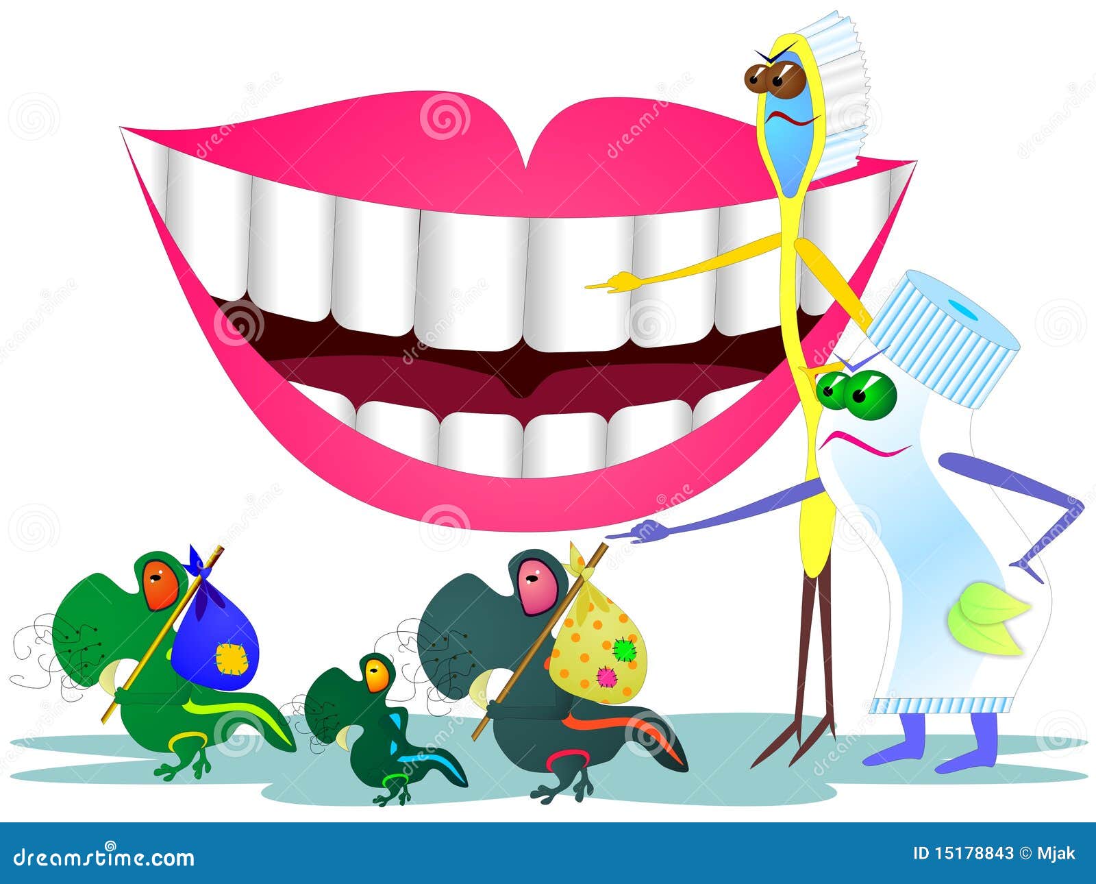 Stop caries stock vector. Illustration of healthy, hygiene - 15178843