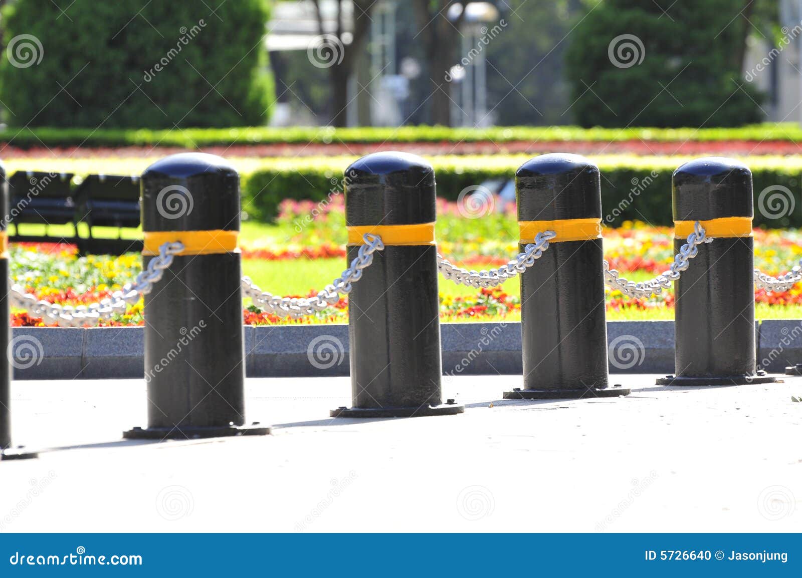 Stop Chain And Garden Picture. Image: 5726640