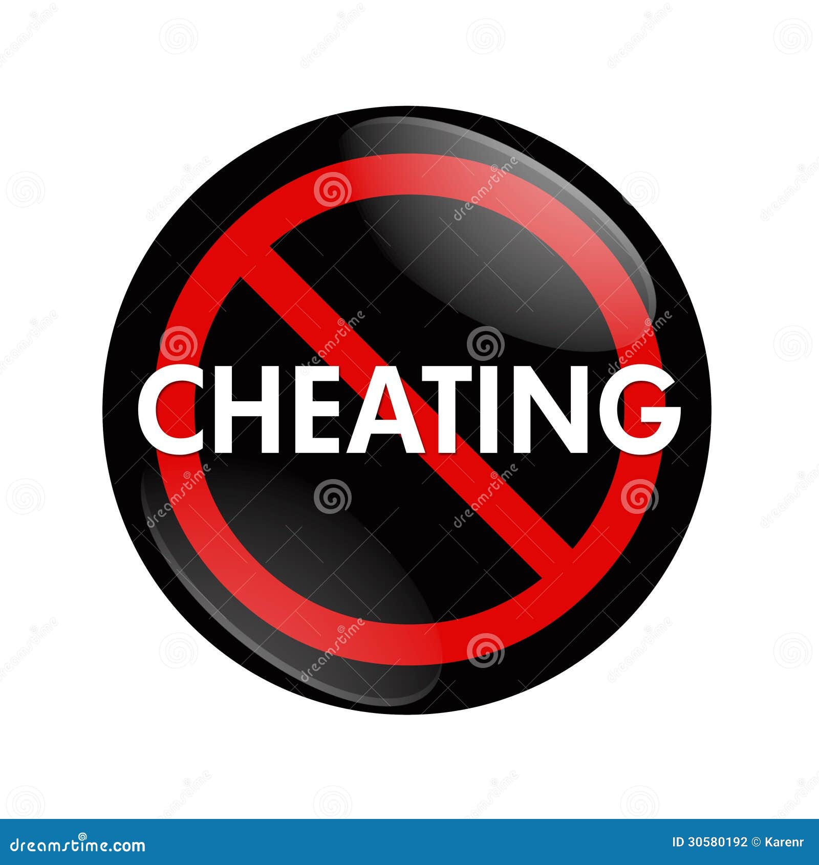Stop Cheating stock illustration. Illustration of cheating - 30580192
