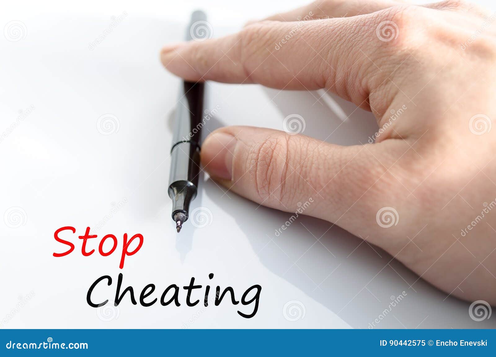 Stop Cheating Concept stock image. Image of reconcile - 90442575