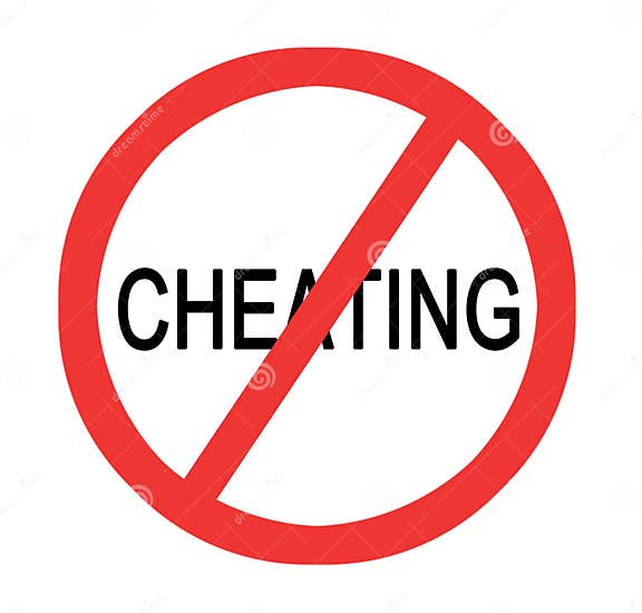 Stop cheating sign stock illustration. Illustration of sign - 83363473