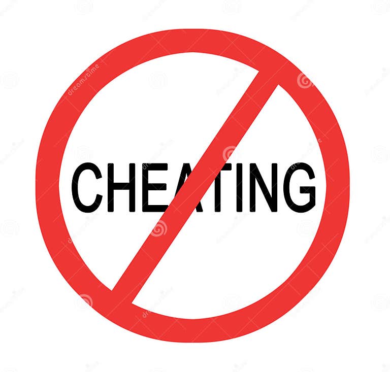 Stop cheating sign stock illustration. Illustration of sign - 83363473