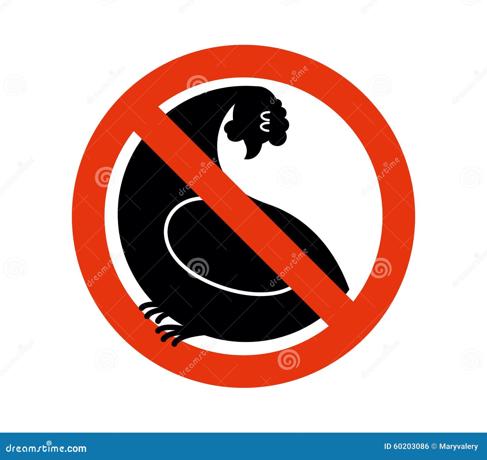Stop Chicken. Hen Trespassing. Banning Red Sign Stock Vector ...