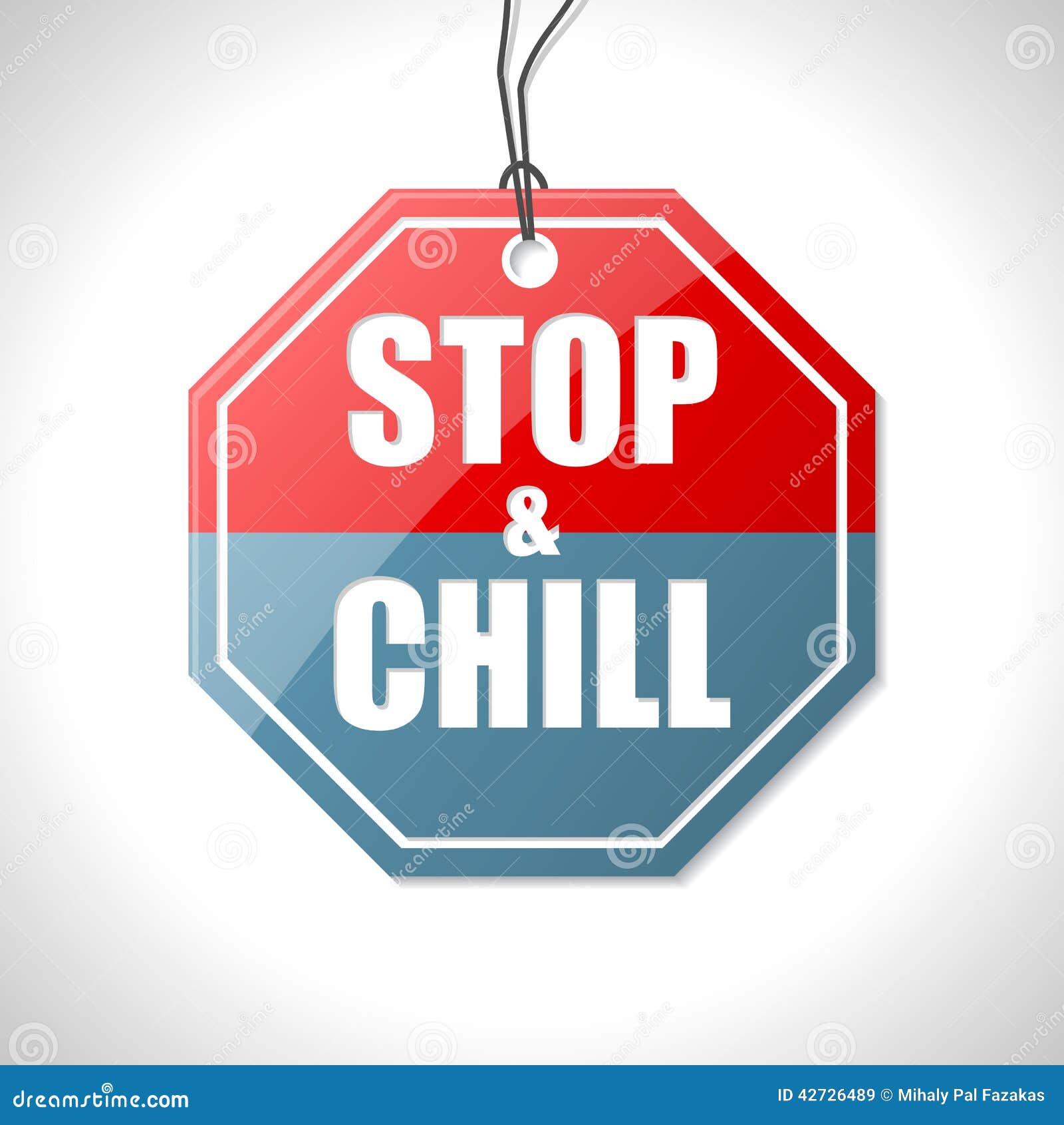 Stop and Chill Traffic Sign Stock Illustration - Illustration of ...