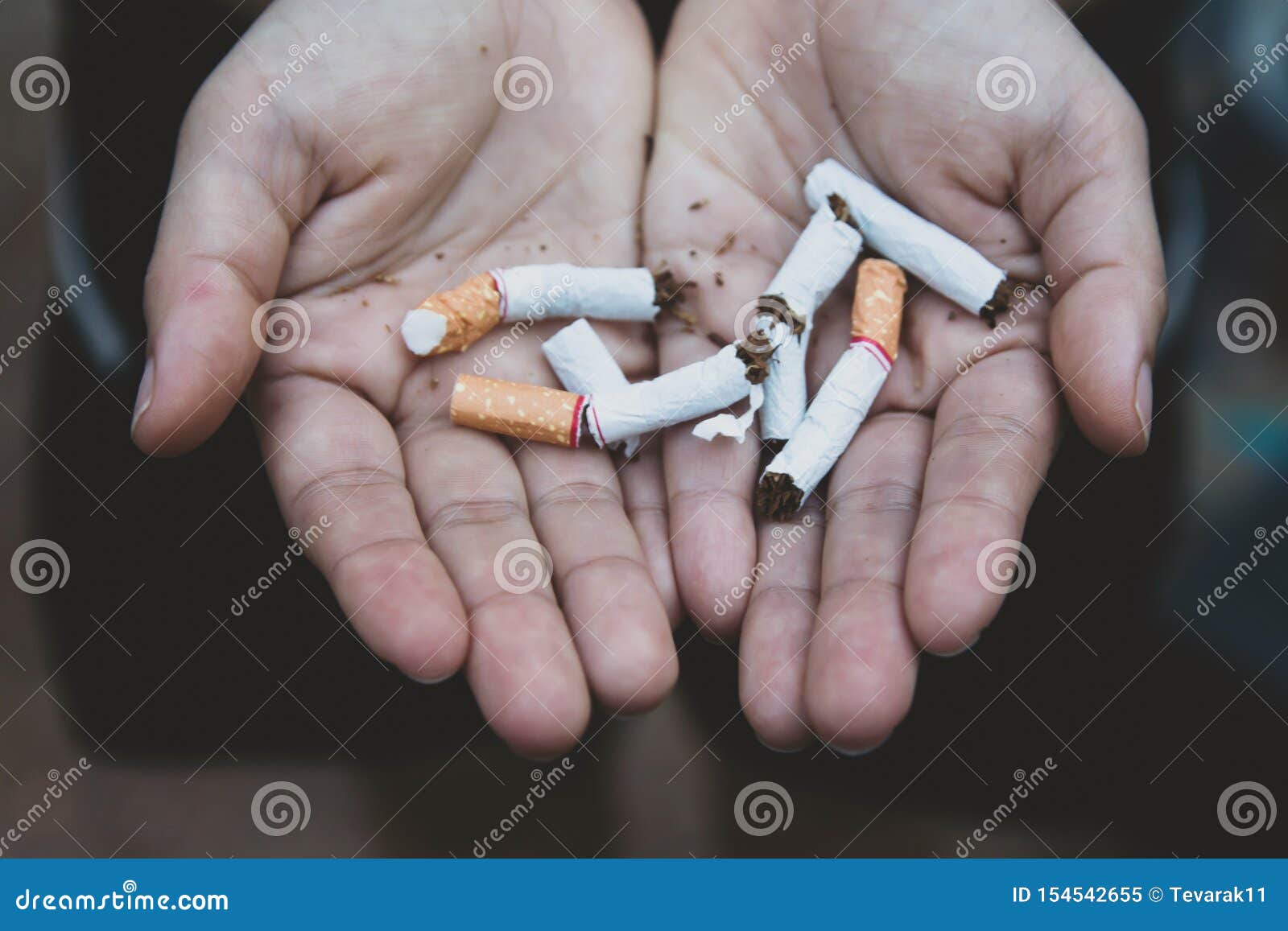 Stop Cigarette, Woman Hands Breaking the Cigarette with Clipping Path ...