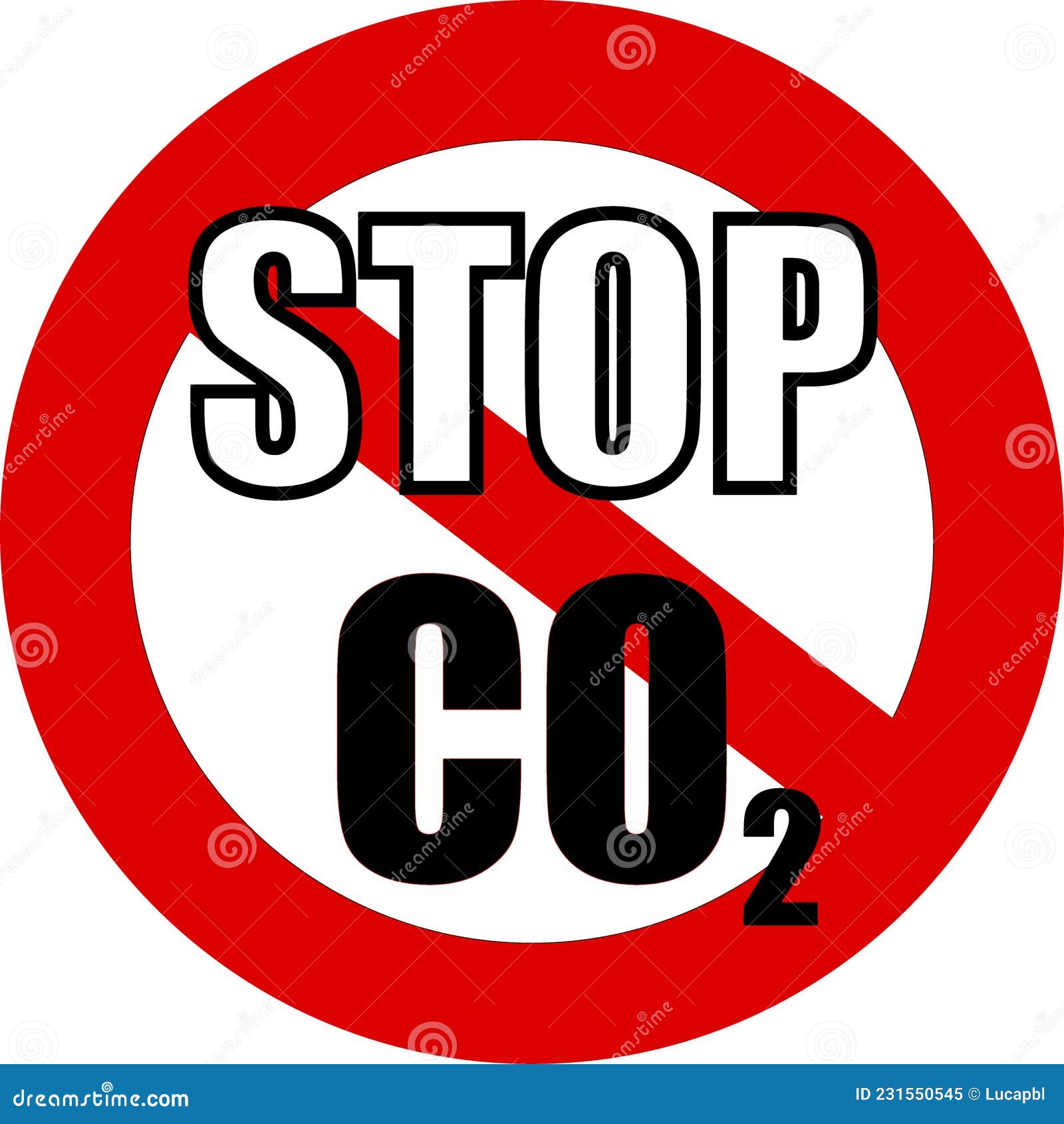 Stop Co2, Text Written on a Prohibition Sign. it Refers To the Carbon ...