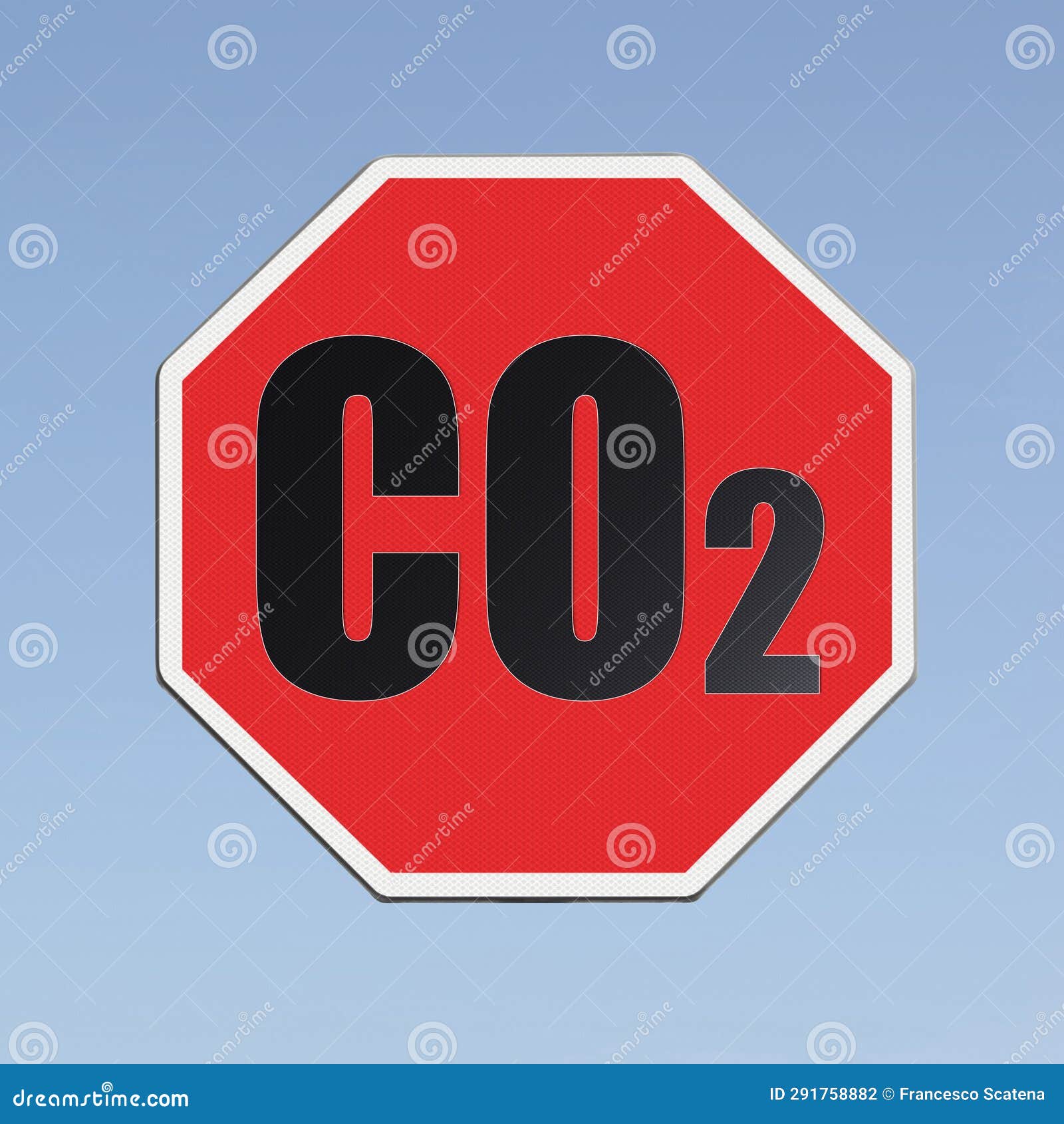 Stop Co2 Written on Roadsign - Concept Image on Blue Background Stock ...