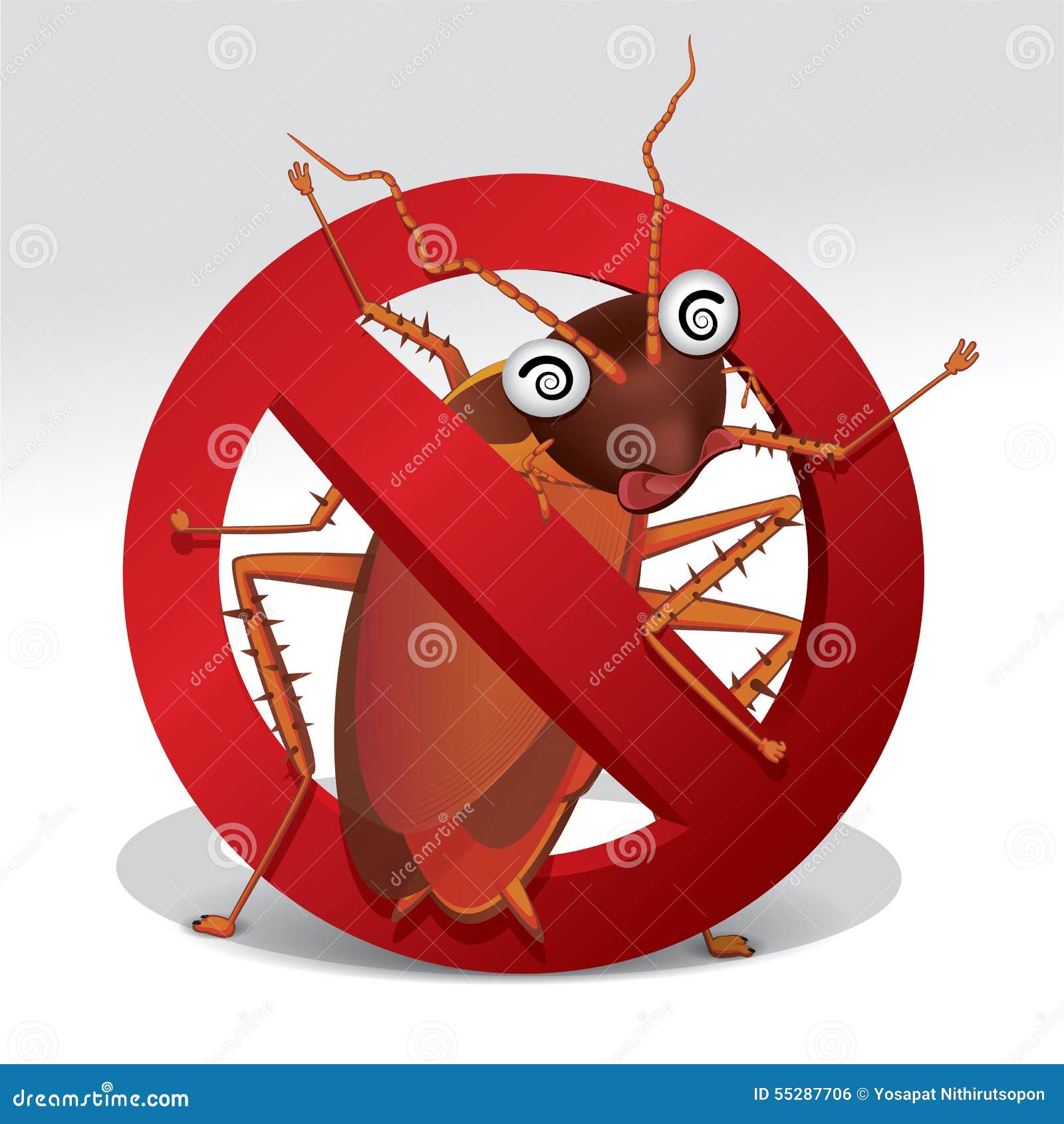 Stop cockroach sign stock illustration. Illustration of repellent ...