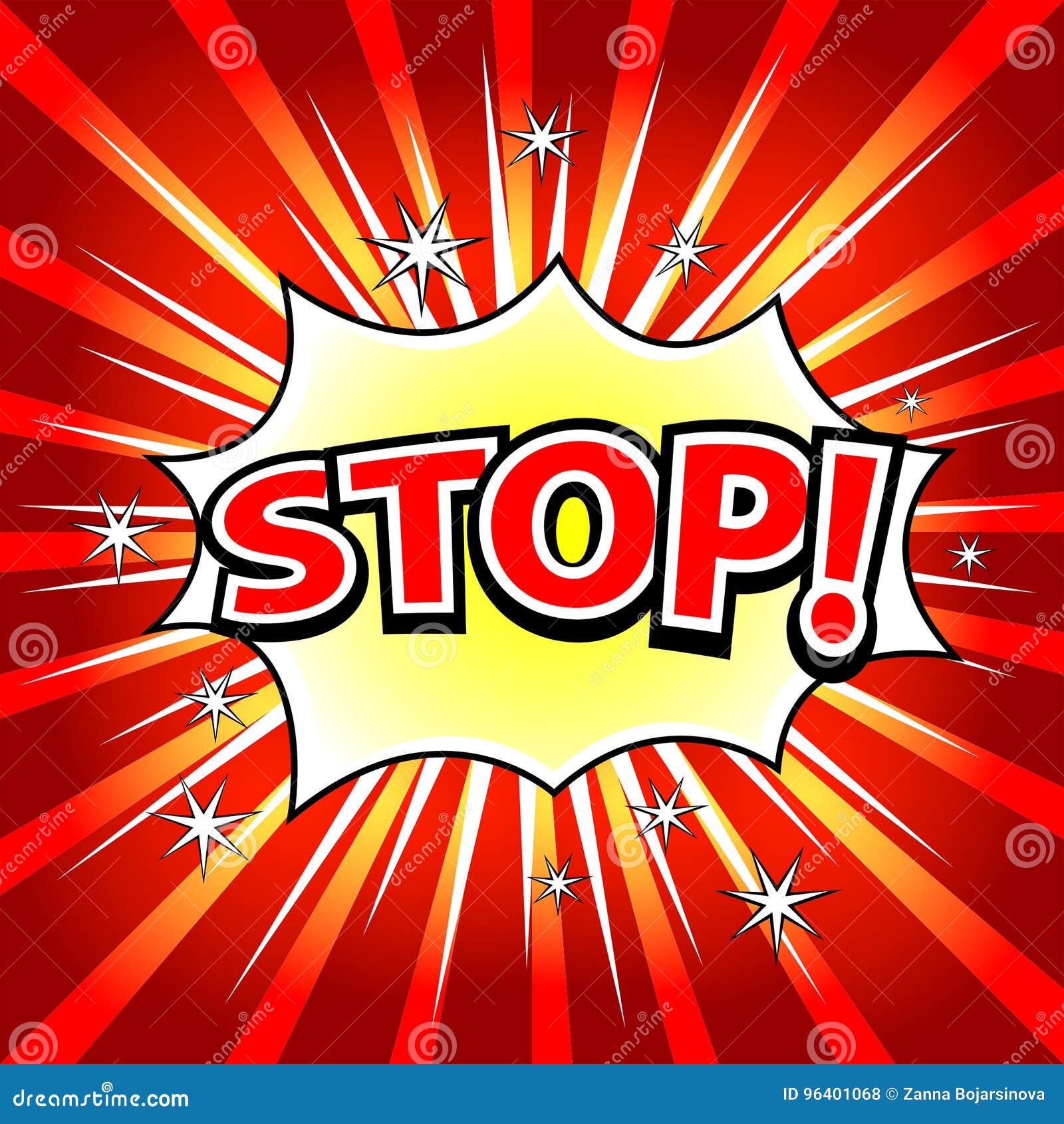 STOP! Comic Book Explosion. Stock Vector - Illustration of stylish ...